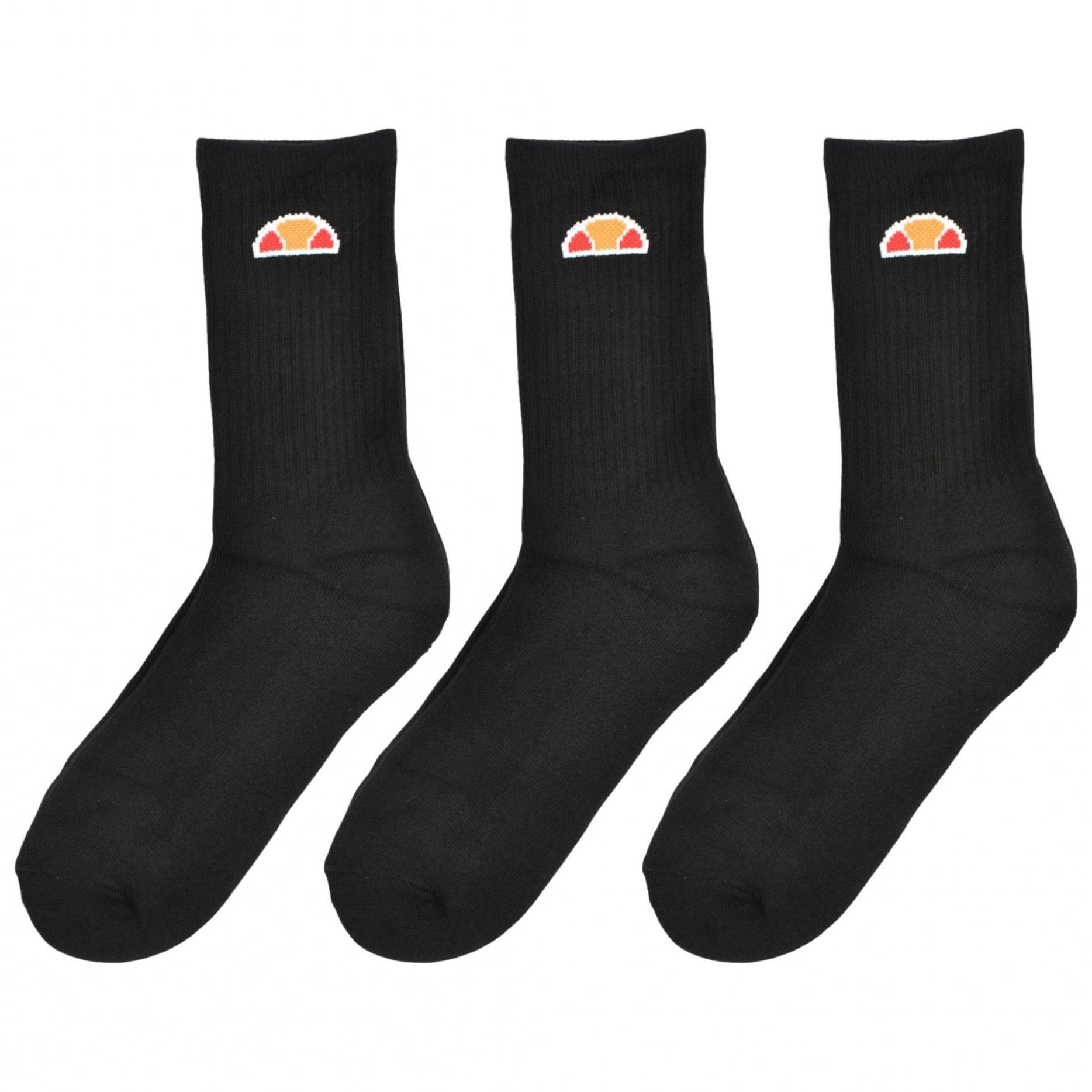 Ellesse Tisbi Socks (3 Pairs) - Black - Tennisnuts.com