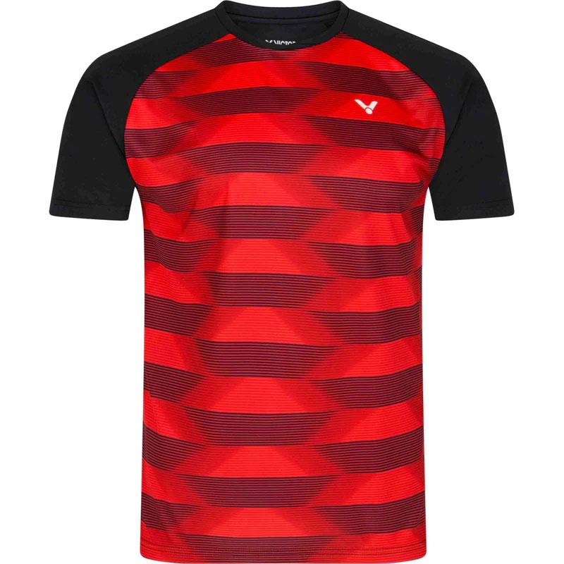 Victor Kids T-33102 CD T-Shirt - Red/Black - Tennisnuts.com