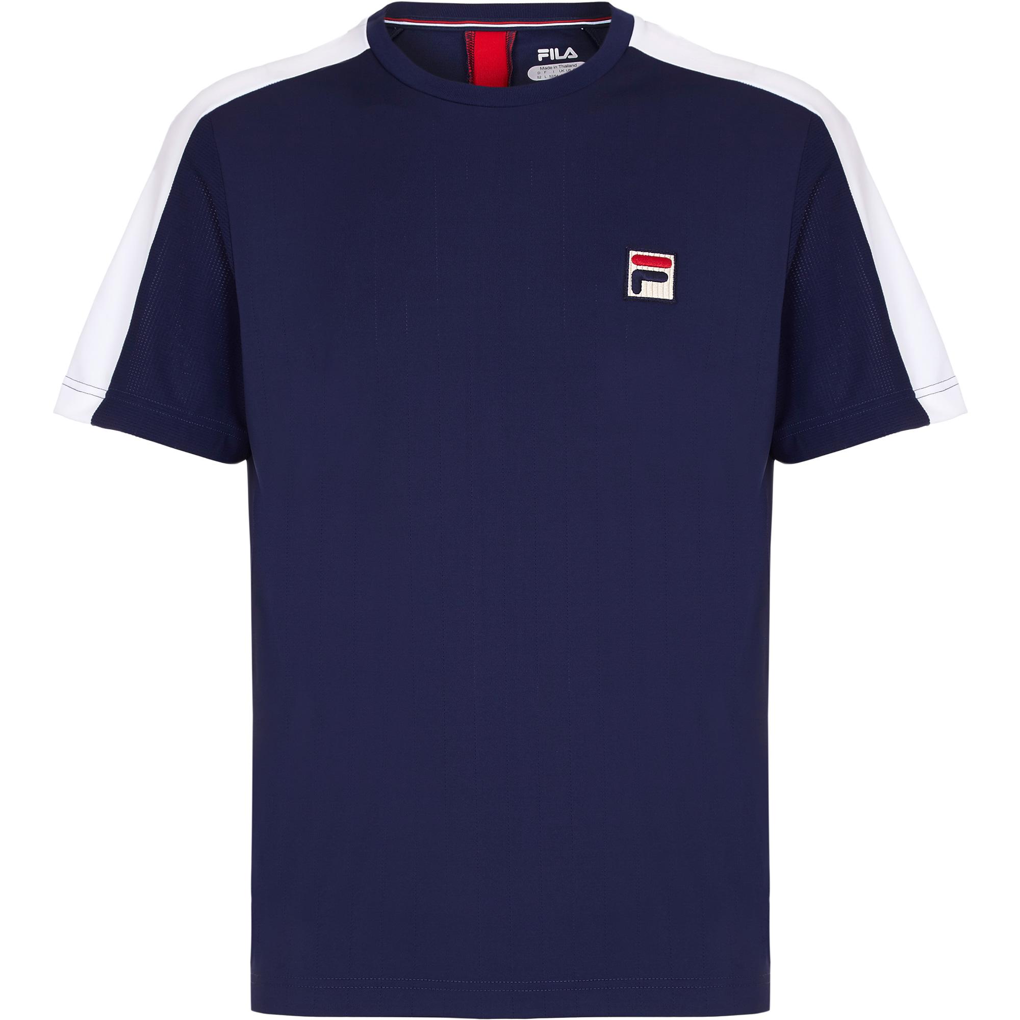 Fila Mens Heritage Mesh Crew Top - Navy - Tennisnuts.com