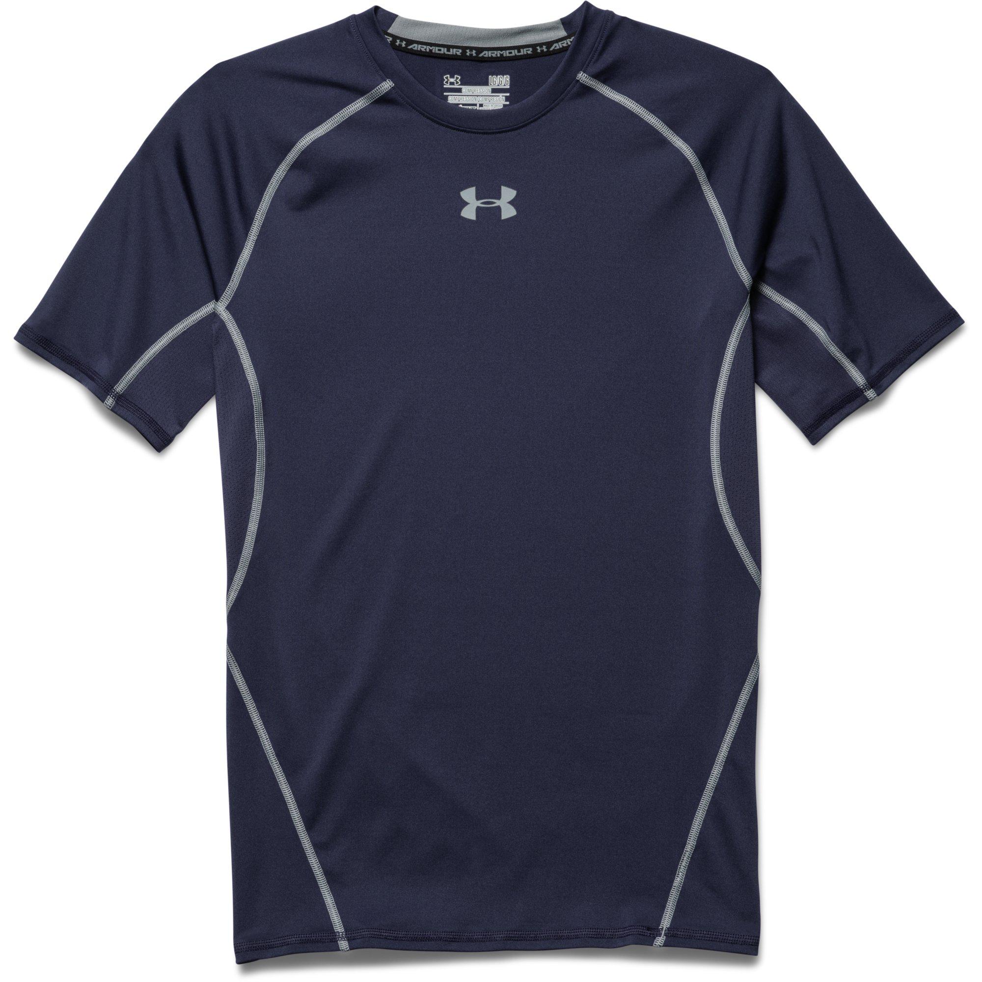Under Armour Mens HeatGear Compression Top - Midnight Blue - Tennisnuts.com