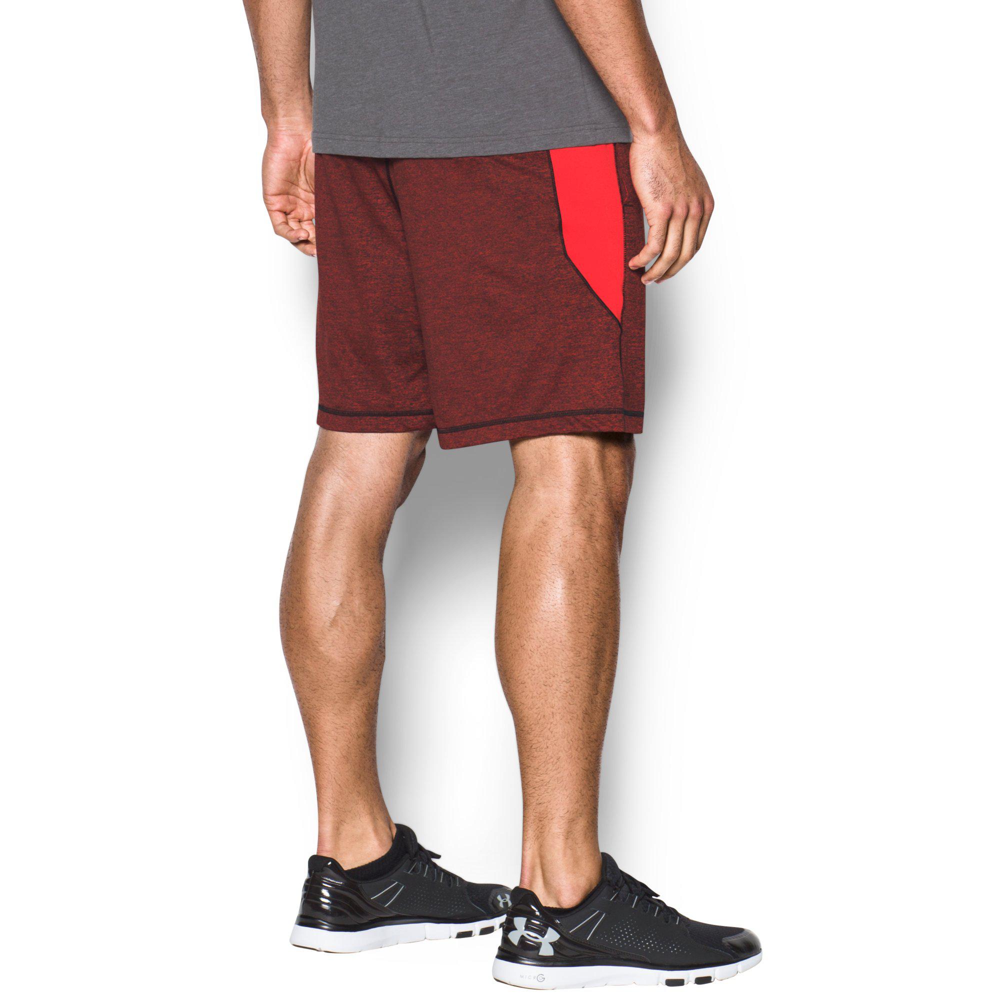 Under Armour Mens Raid 8 Inch Shorts - Red - Tennisnuts.com