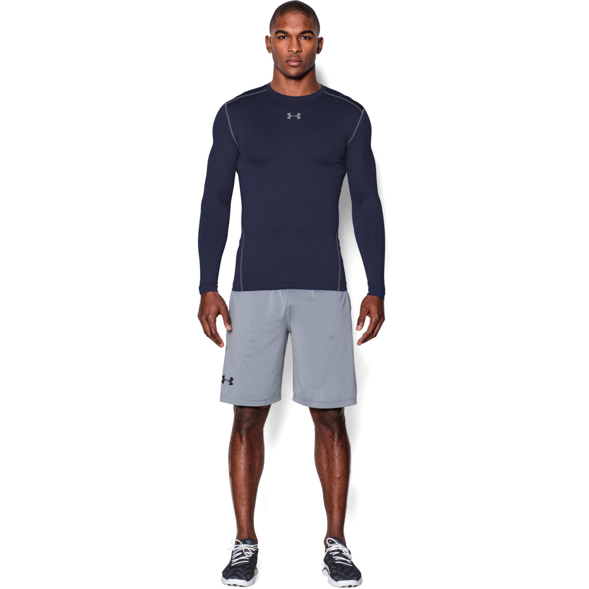Under Armour Mens ColdGear Compression Crew - Navy - Tennisnuts.com