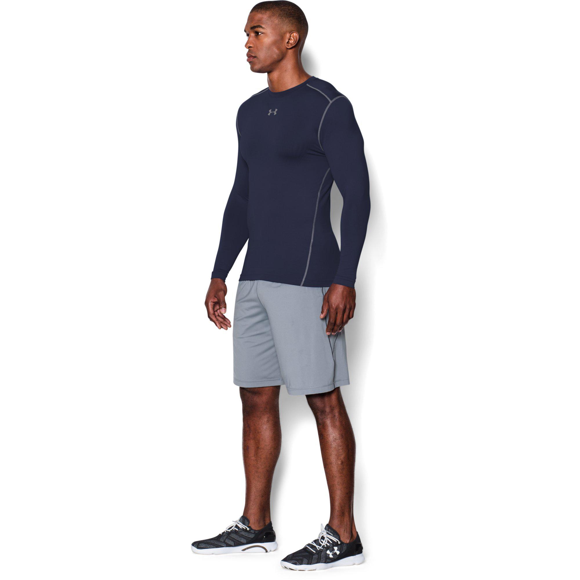 Under Armour Mens ColdGear Compression Crew - Navy - Tennisnuts.com