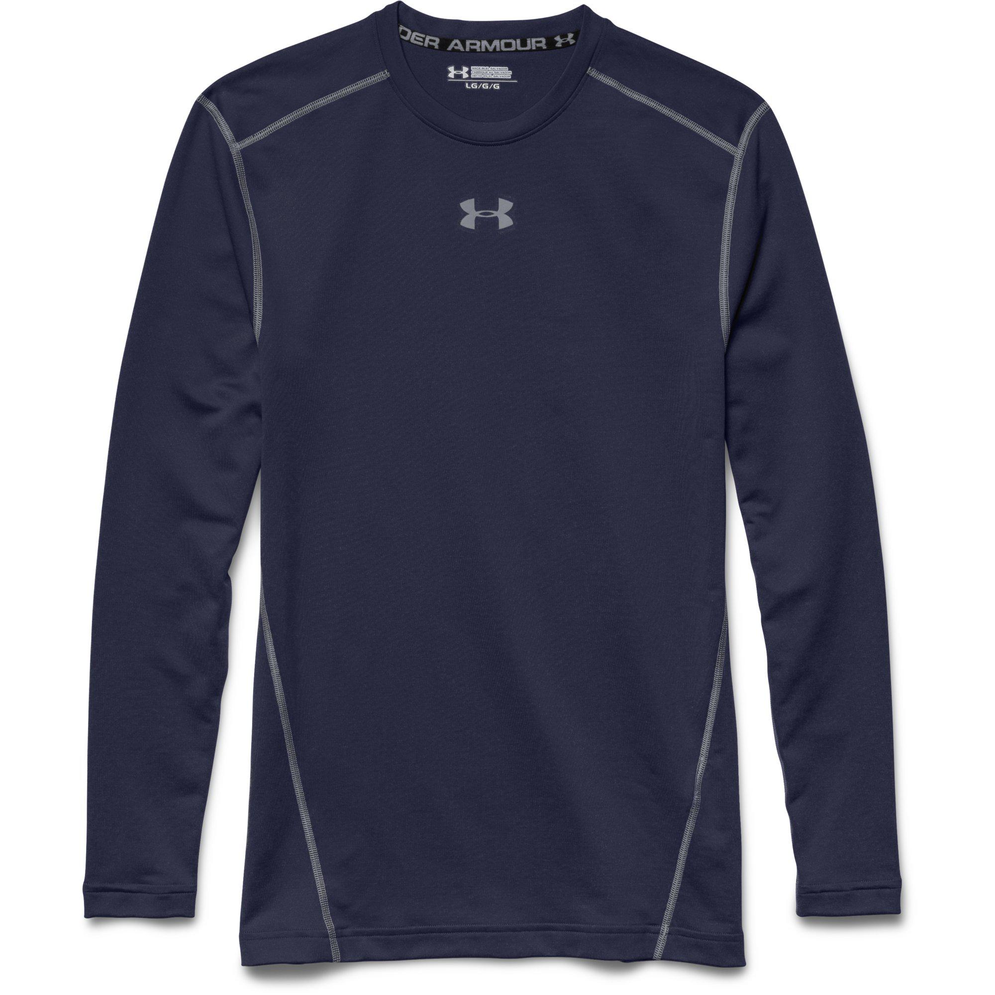 Under Armour Mens ColdGear Compression Crew - Navy - Tennisnuts.com