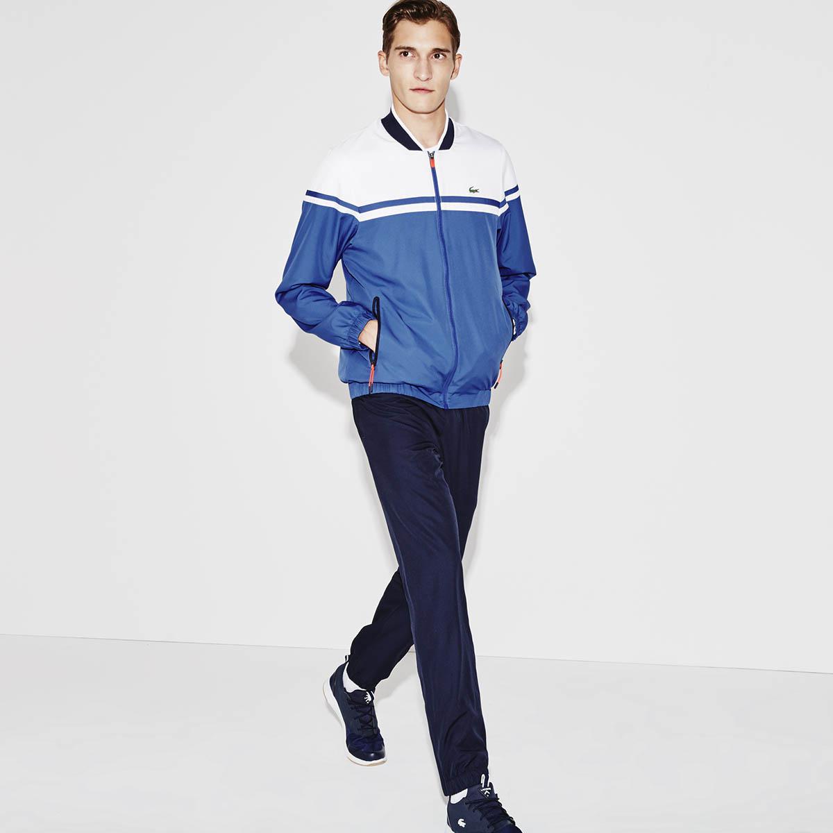 Lacoste Sport Mens Taffeta Tracksuit - Monaco Blue/White - Tennisnuts.com