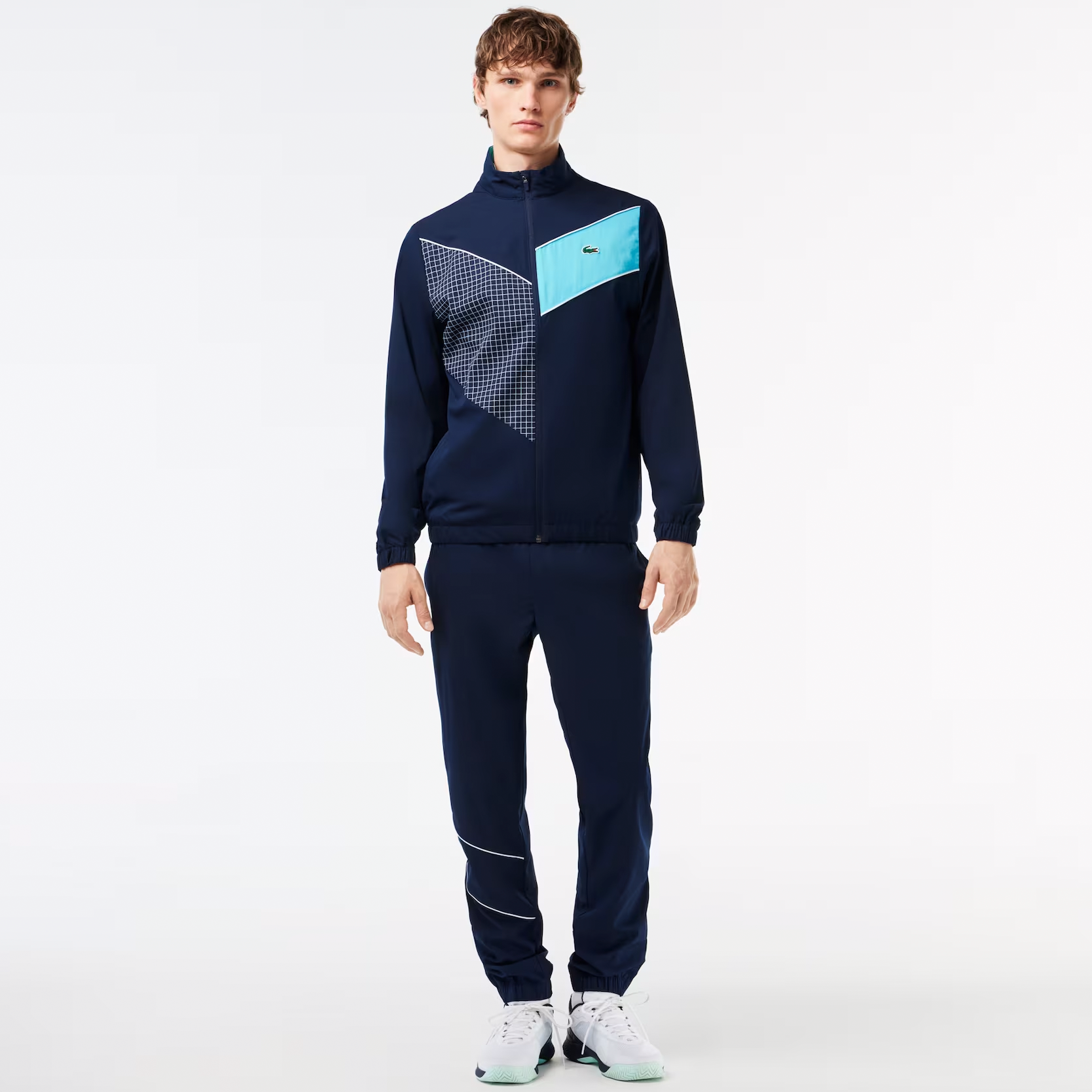 Lacoste Mens Tracksuit - Navy Blue/White - Tennisnuts.com