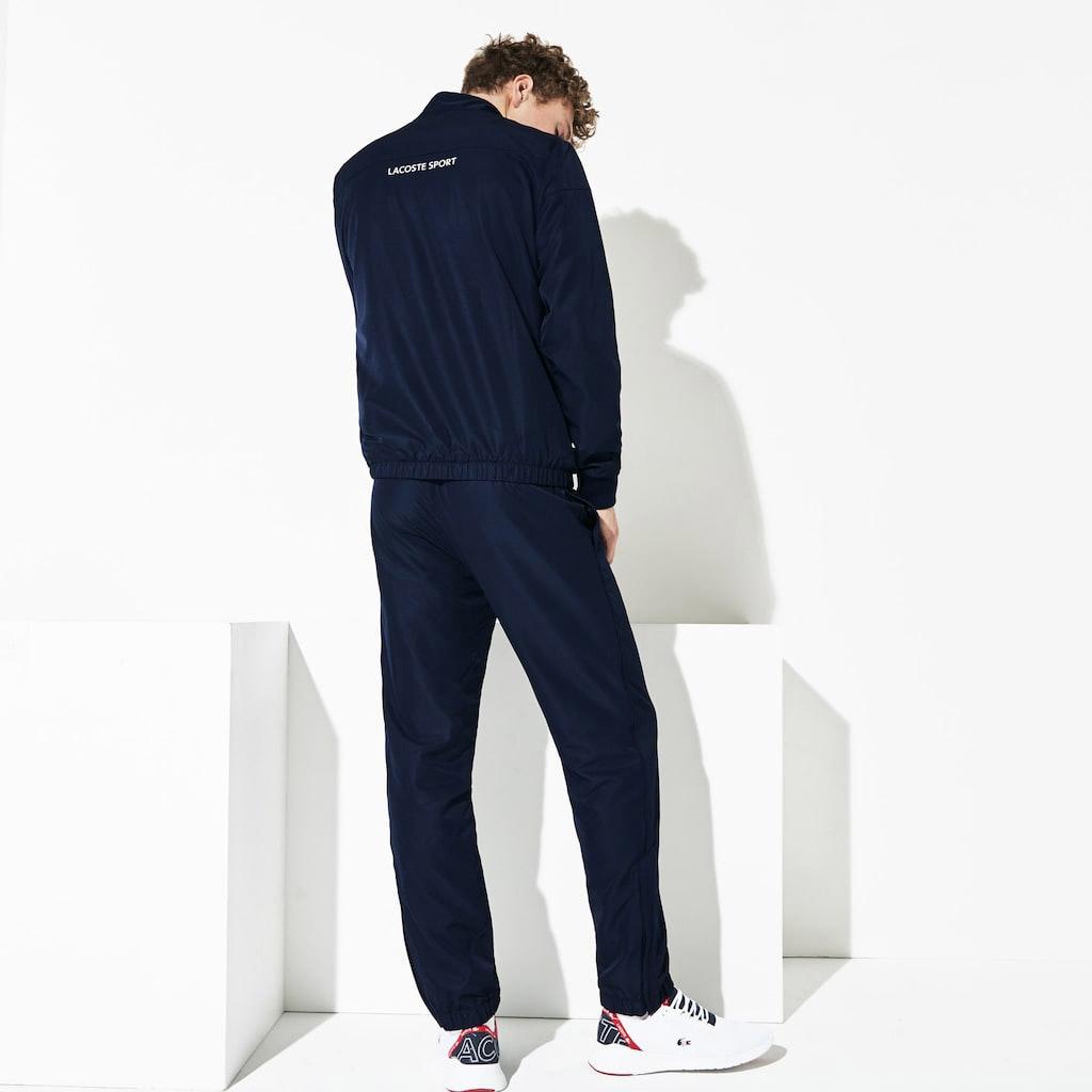 Lacoste Mens Colourblock Sweatsuit Navy Bluewhite