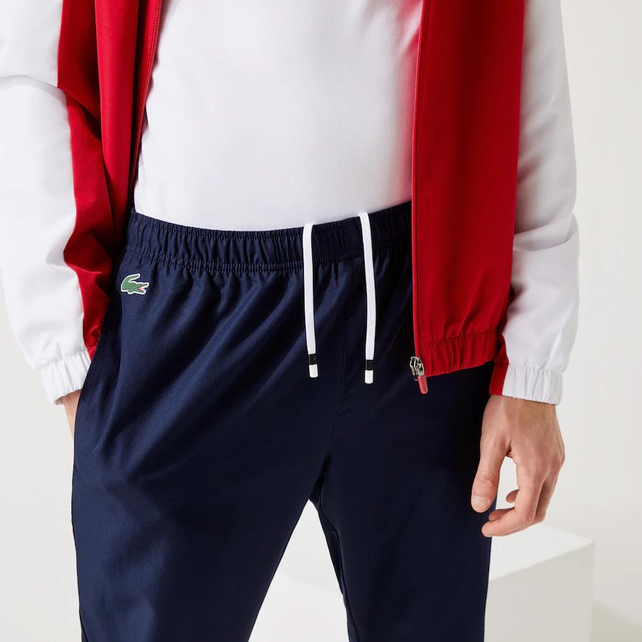 Lacoste Mens Sport Colourblock Tracksuit - Red/White/Navy - Tennisnuts.com