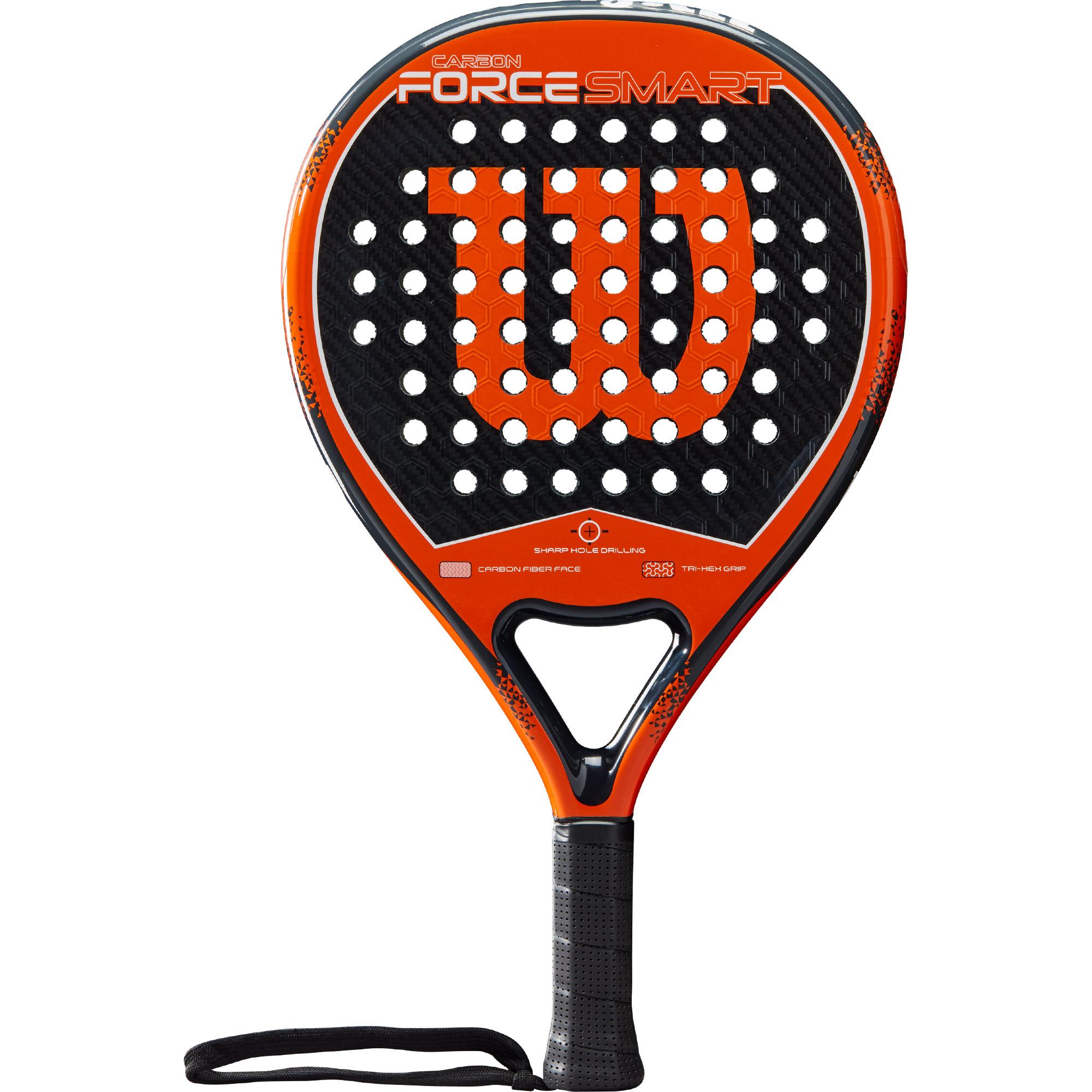 Wilson Carbon Force Smart Padel Racket - Black/Orange - Tennisnuts.com