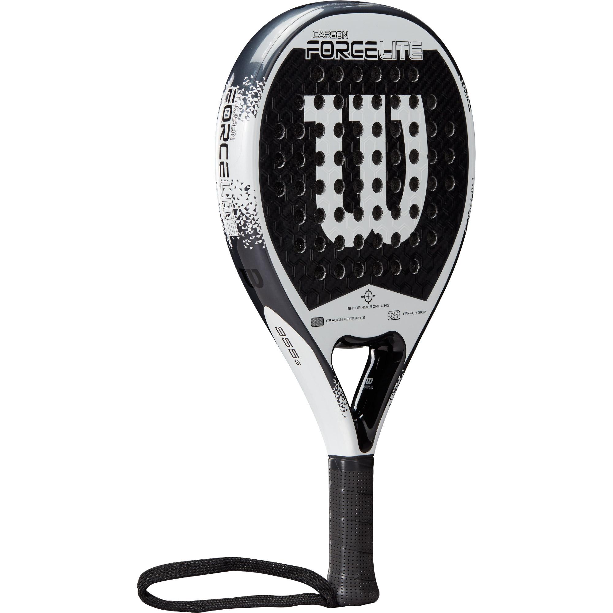 Wilson Carbon Force Lite Padel Racket - White/Grey - Tennisnuts.com