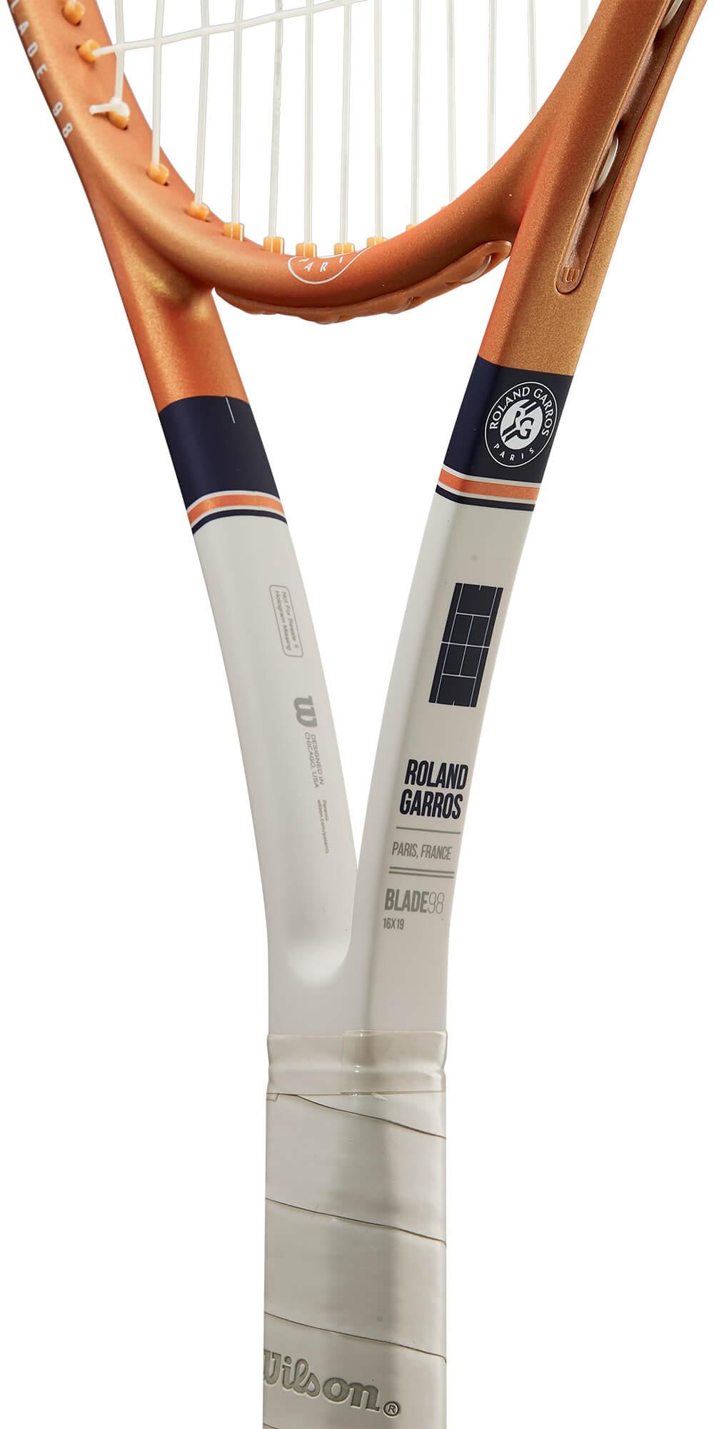 Wilson Blade 98 (16x19) v7 Roland Garros Tennis Racket [Frame Only ...
