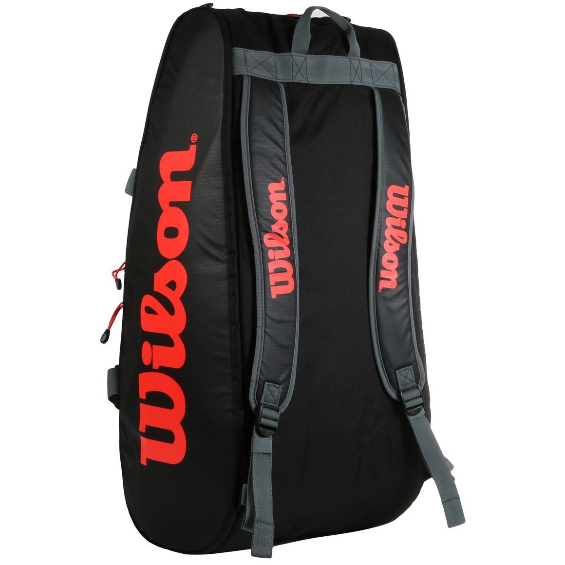 Wilson Tour 3 Comp Clash 12 Racket Bag - Black/Red - Tennisnuts.com