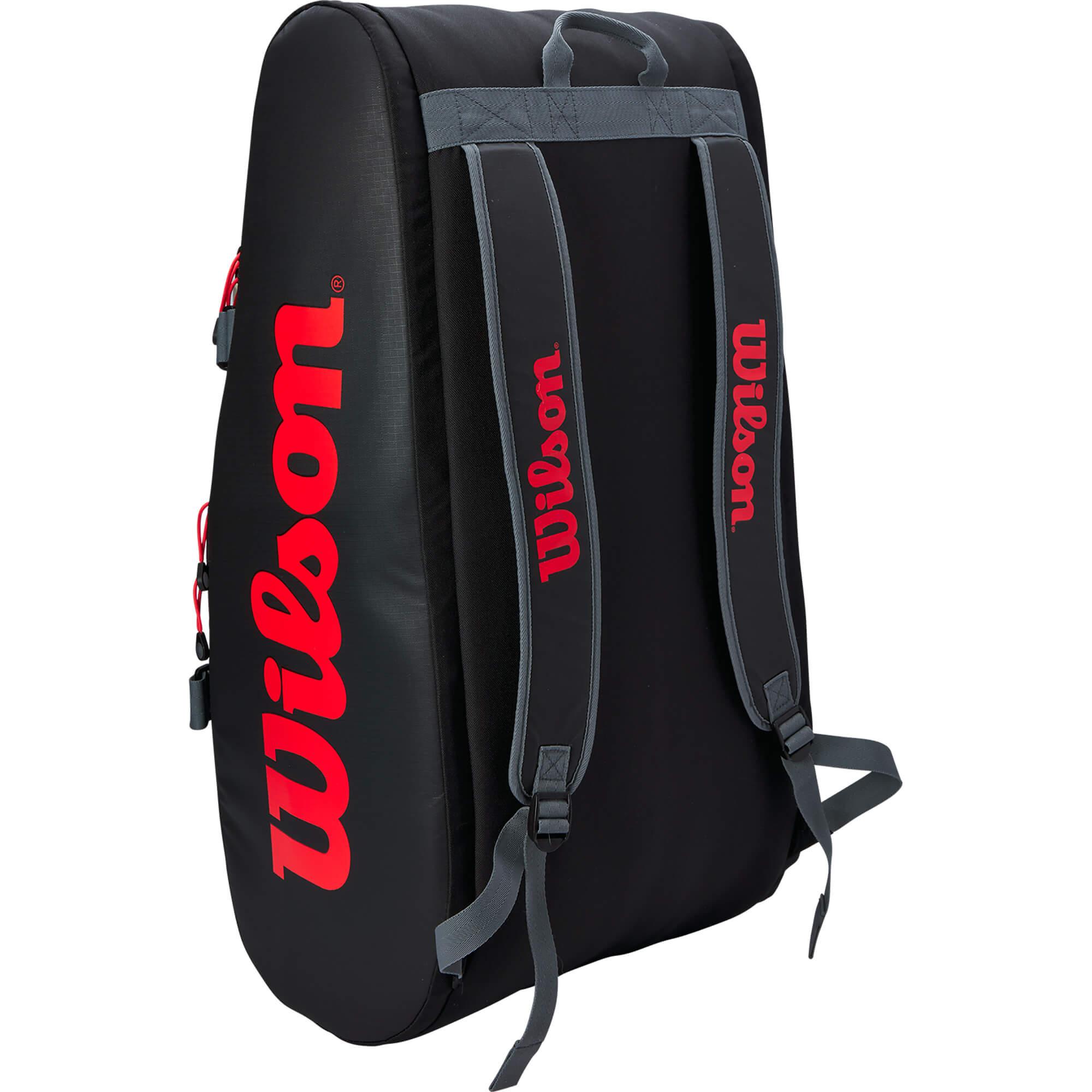 Wilson Tour 3 Comp Clash 12 Racket Bag - Black/Red - Tennisnuts.com