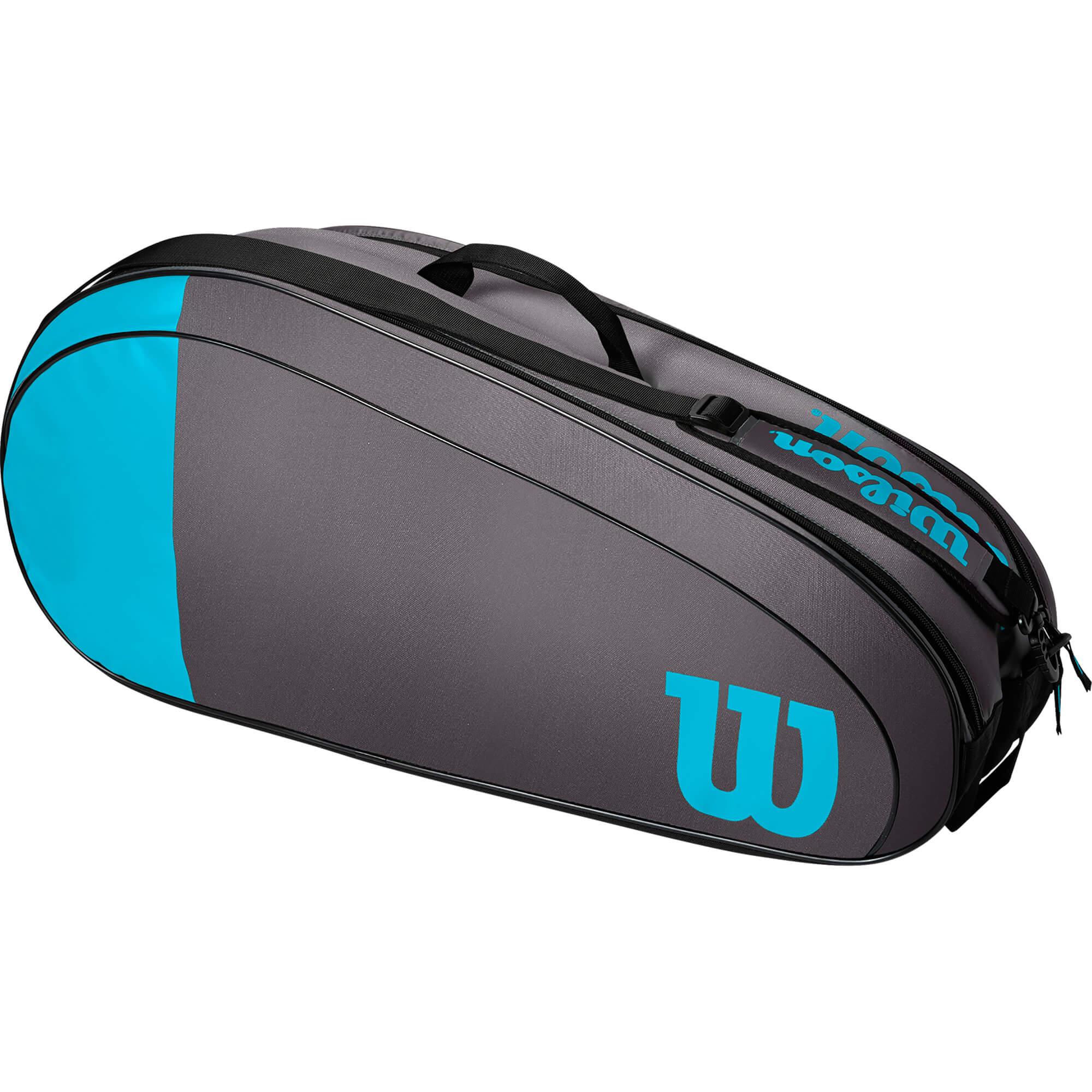 Wilson Team 6 Racket Bag - Grey/Blue - Tennisnuts.com