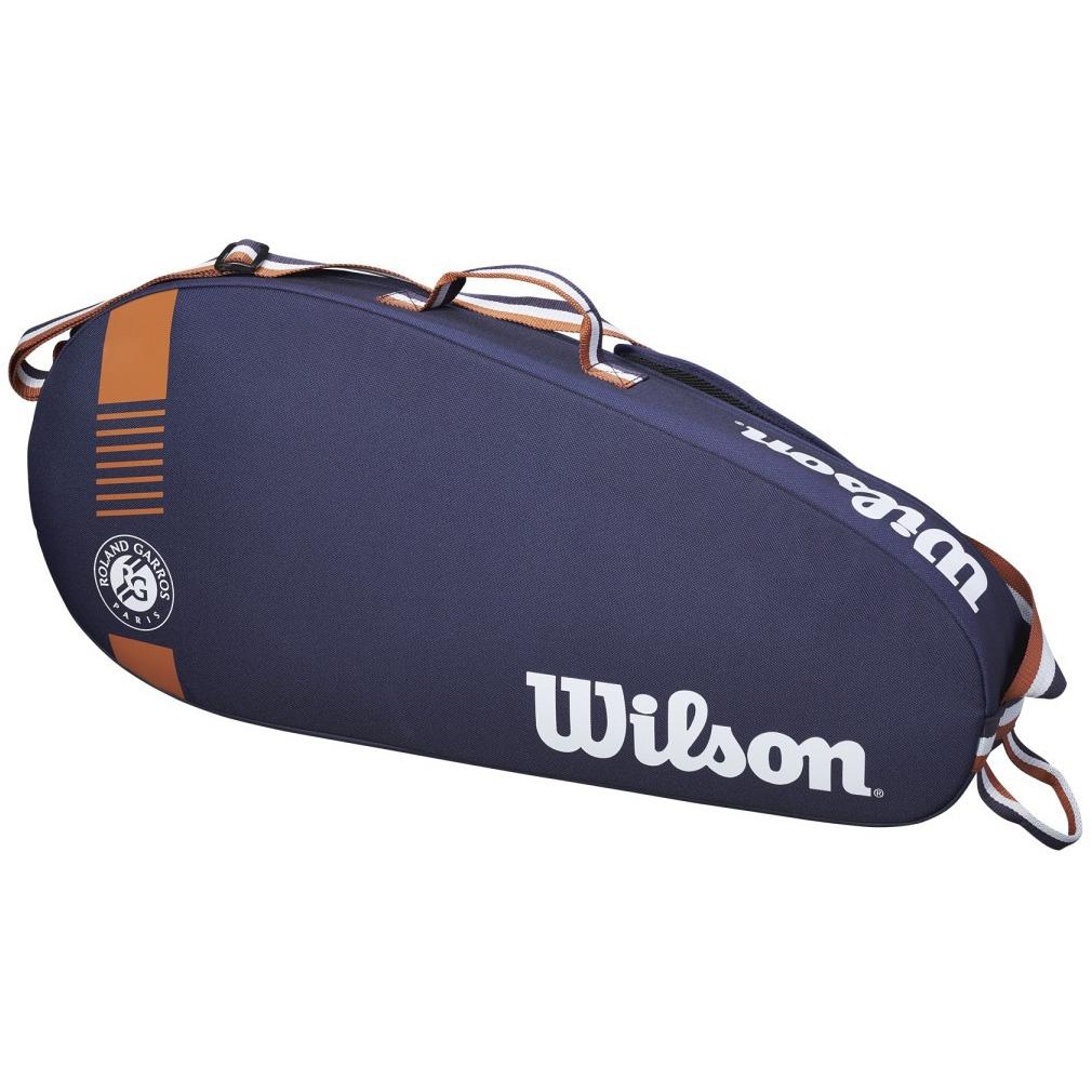 Wilson Roland Garros Team 3 Racket Bag - Navy/Clay - Tennisnuts.com