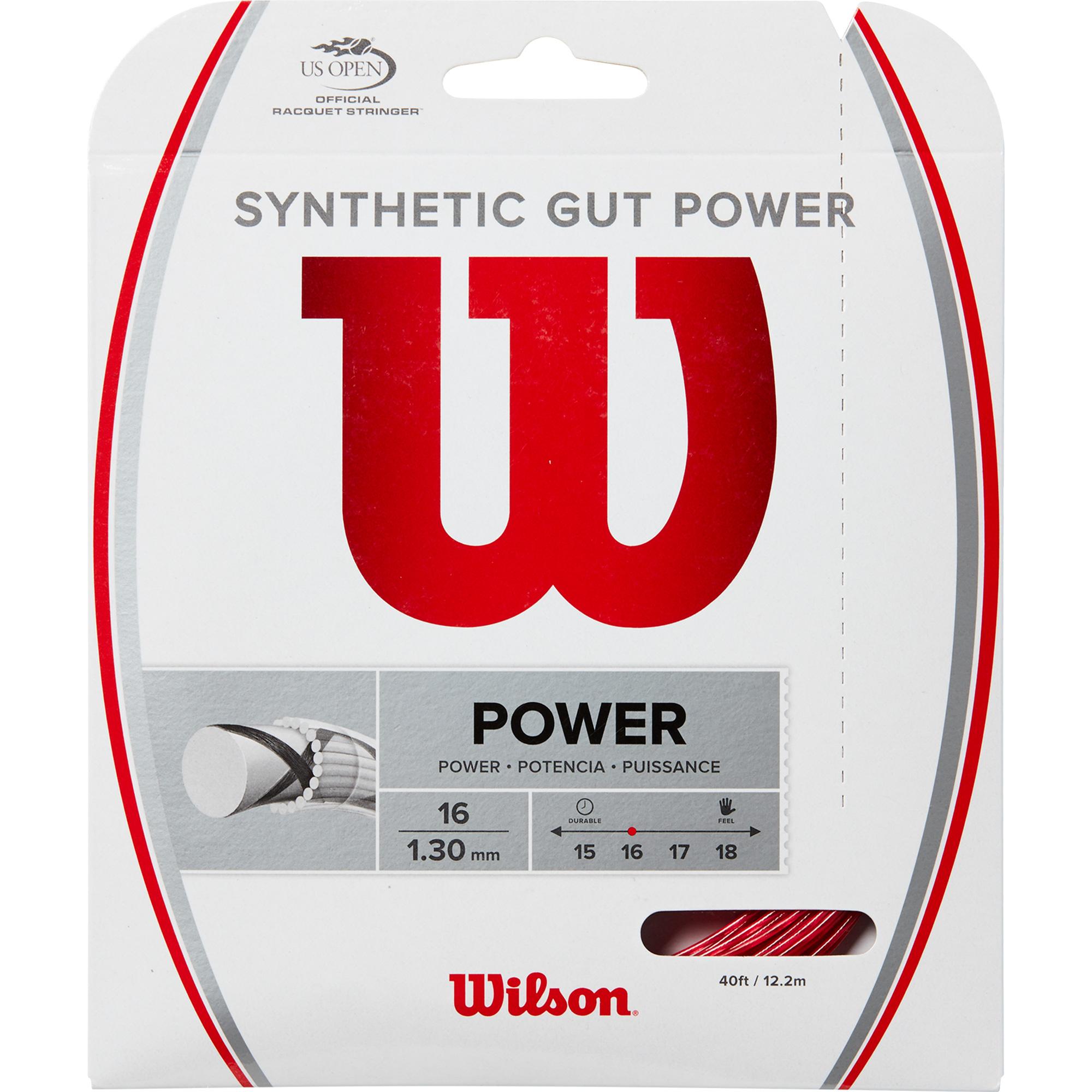 Wilson Synthetic Gut Power Tennis String Set - Red - Tennisnuts.com