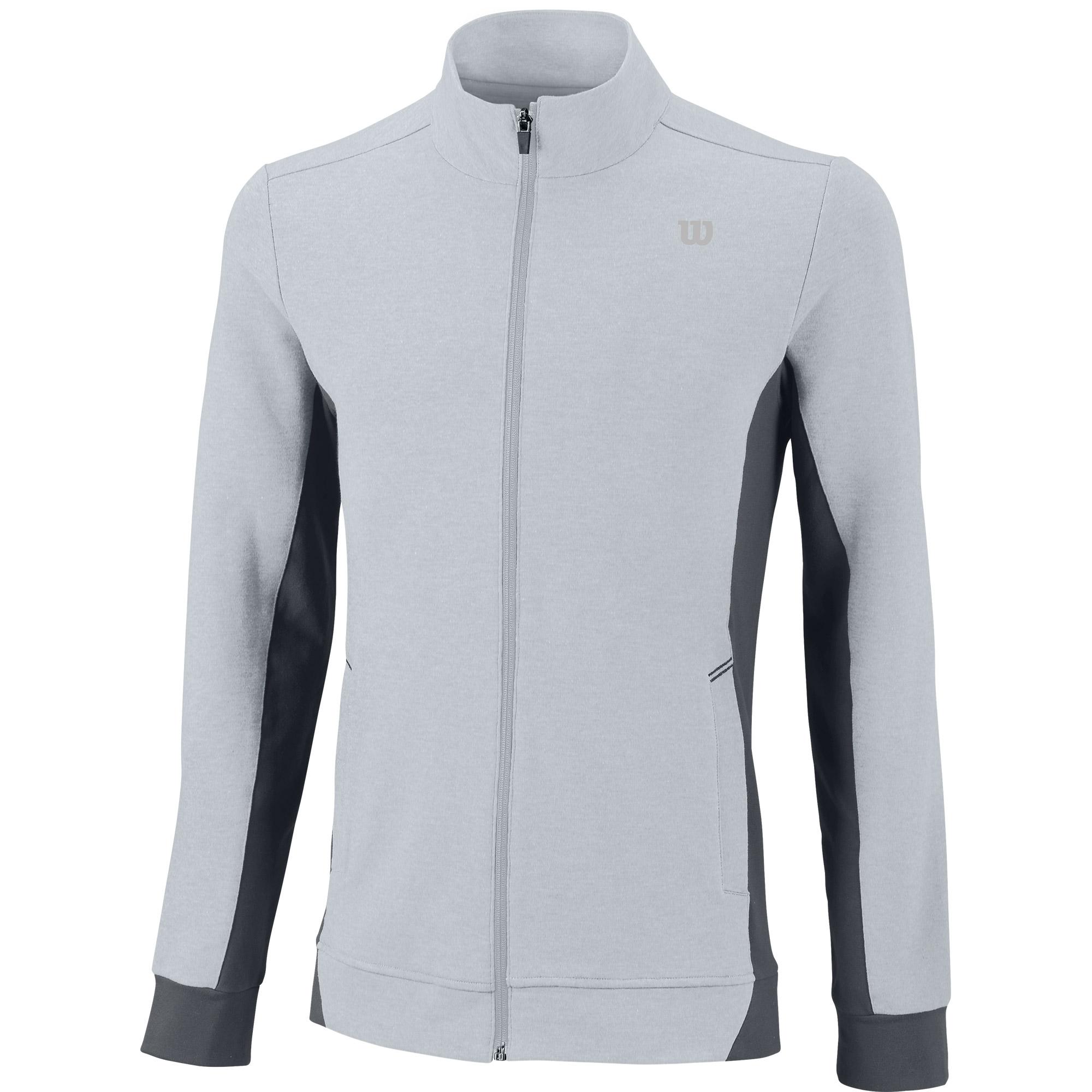 Wilson Mens Rush Knit Jacket - Grey/Dark Grey - Tennisnuts.com