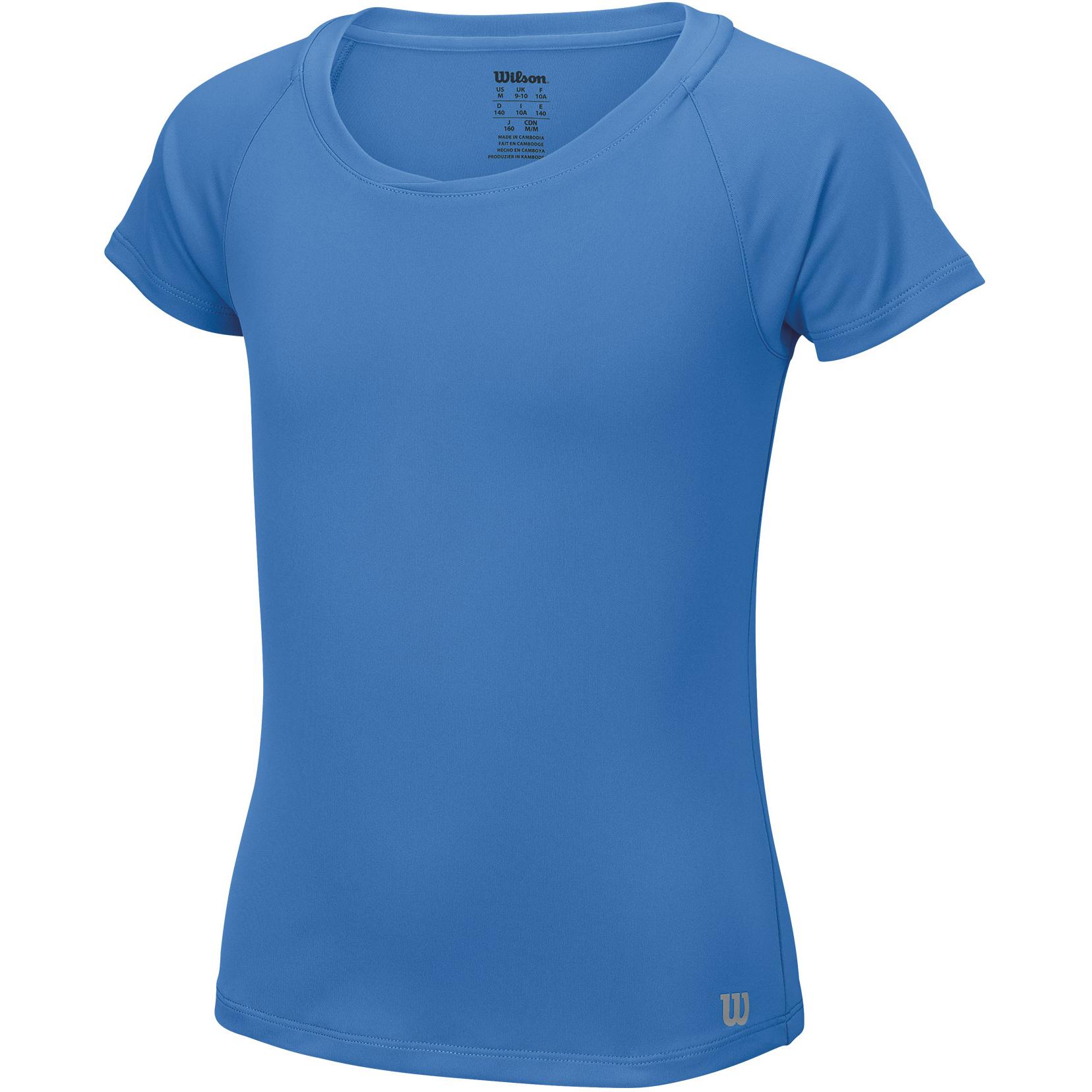 Wilson Girls Core Cap Sleeve Top - Blue - Tennisnuts.com