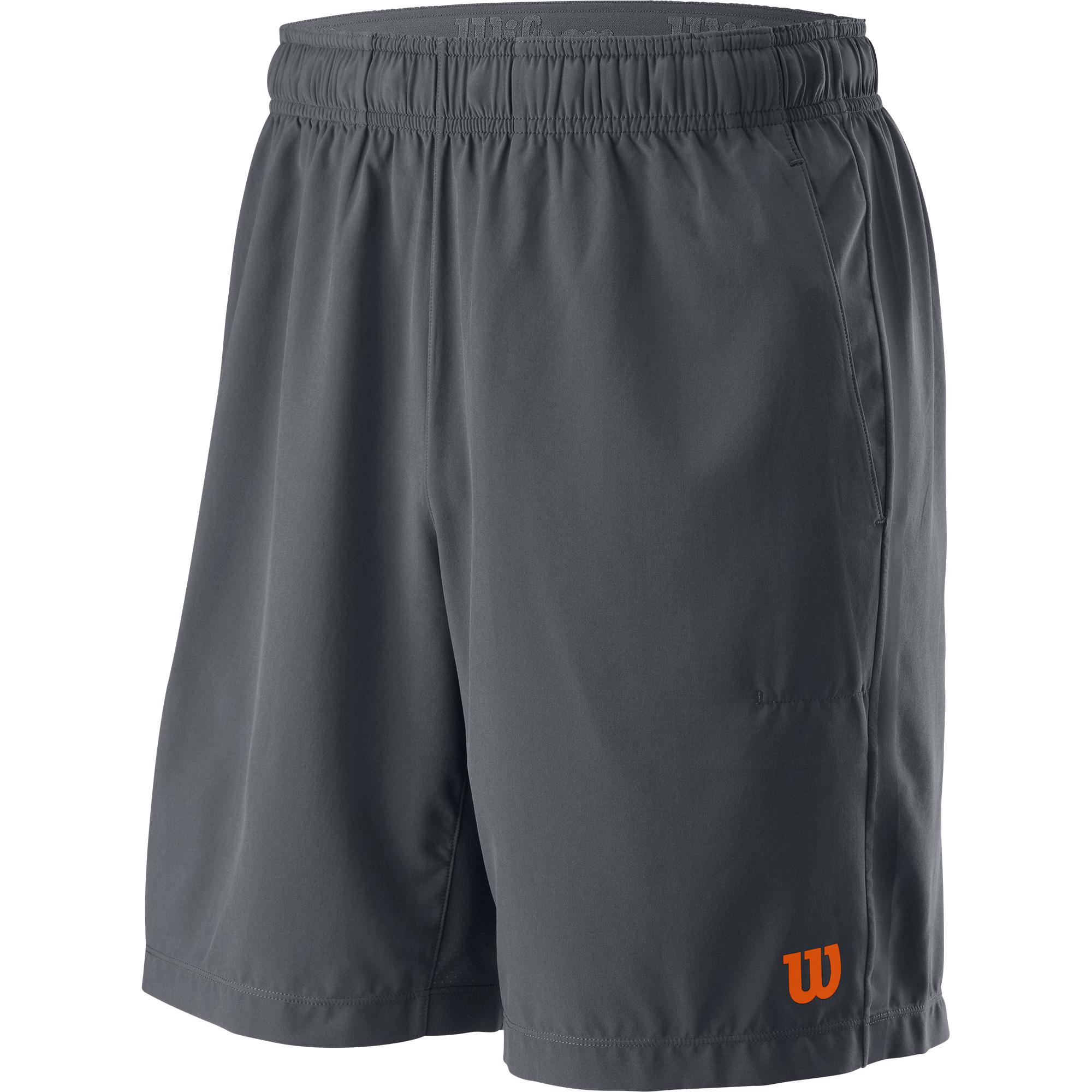 Wilson Mens Woven 8 Inch Shorts - Dark Grey - Tennisnuts.com