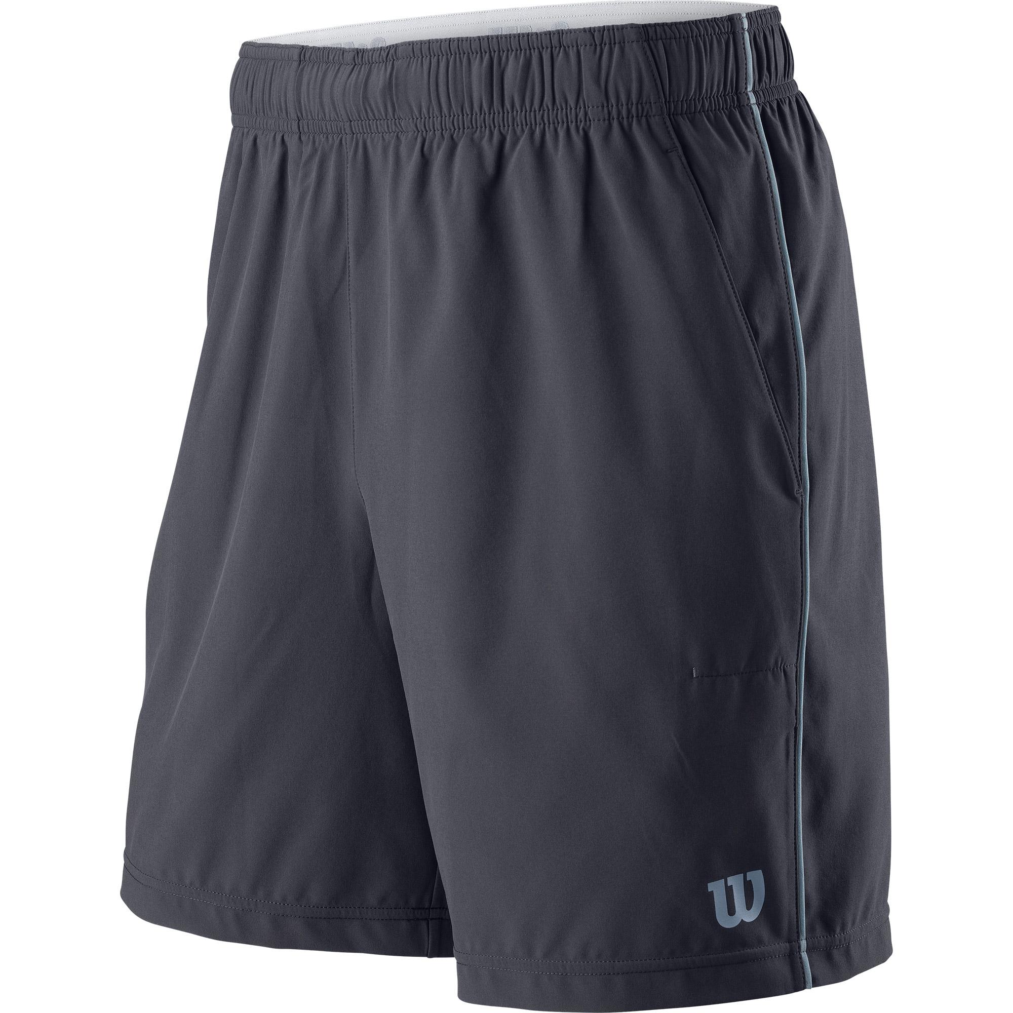 Wilson Mens Competition 8 Inch Shorts - Ebony/Flint - Tennisnuts.com