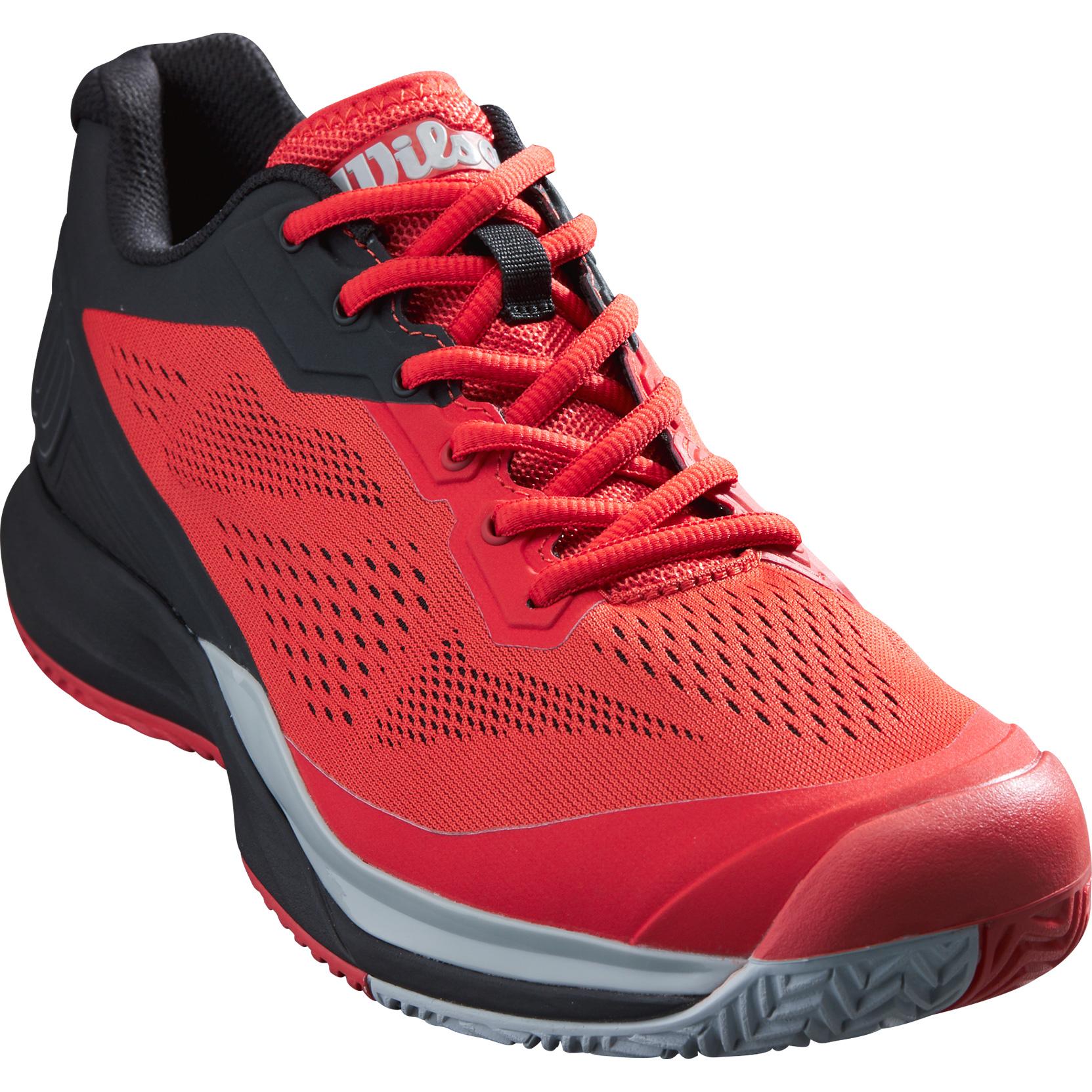Wilson Mens Rush Pro 3.5 Tennis Shoes - Infrared/Black - Tennisnuts.com