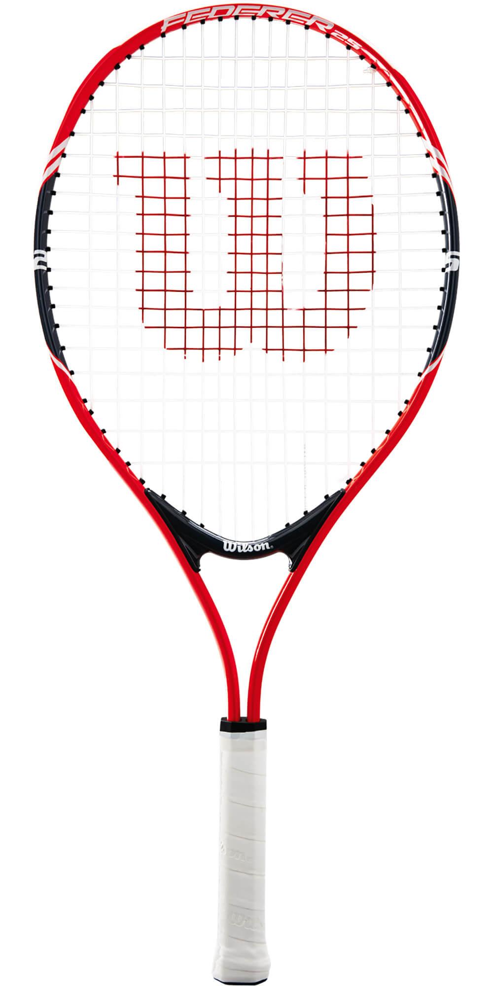 Wilson Federer 25 Inch Junior Tennis Racket (Aluminium) - Red/Black ...