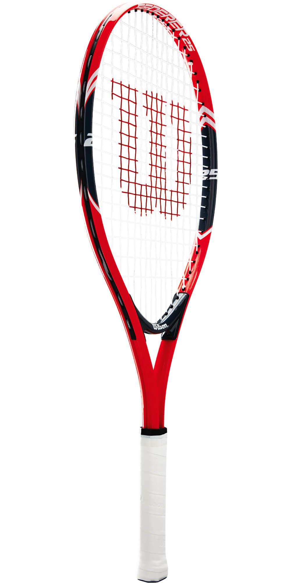 Wilson Federer 25 Inch Junior Tennis Racket (Aluminium) - Red/Black ...