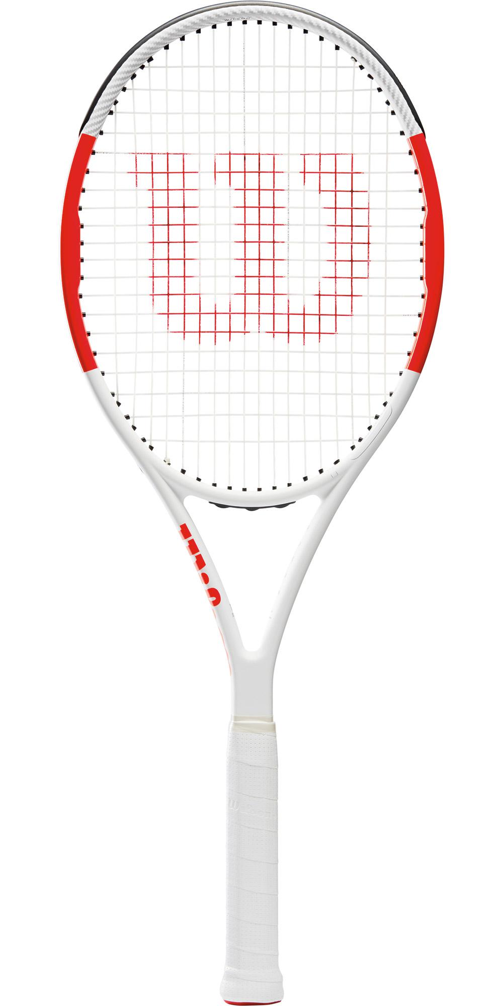 Wilson Six.One 95 Team Tennis Racket - White/Red - Tennisnuts.com