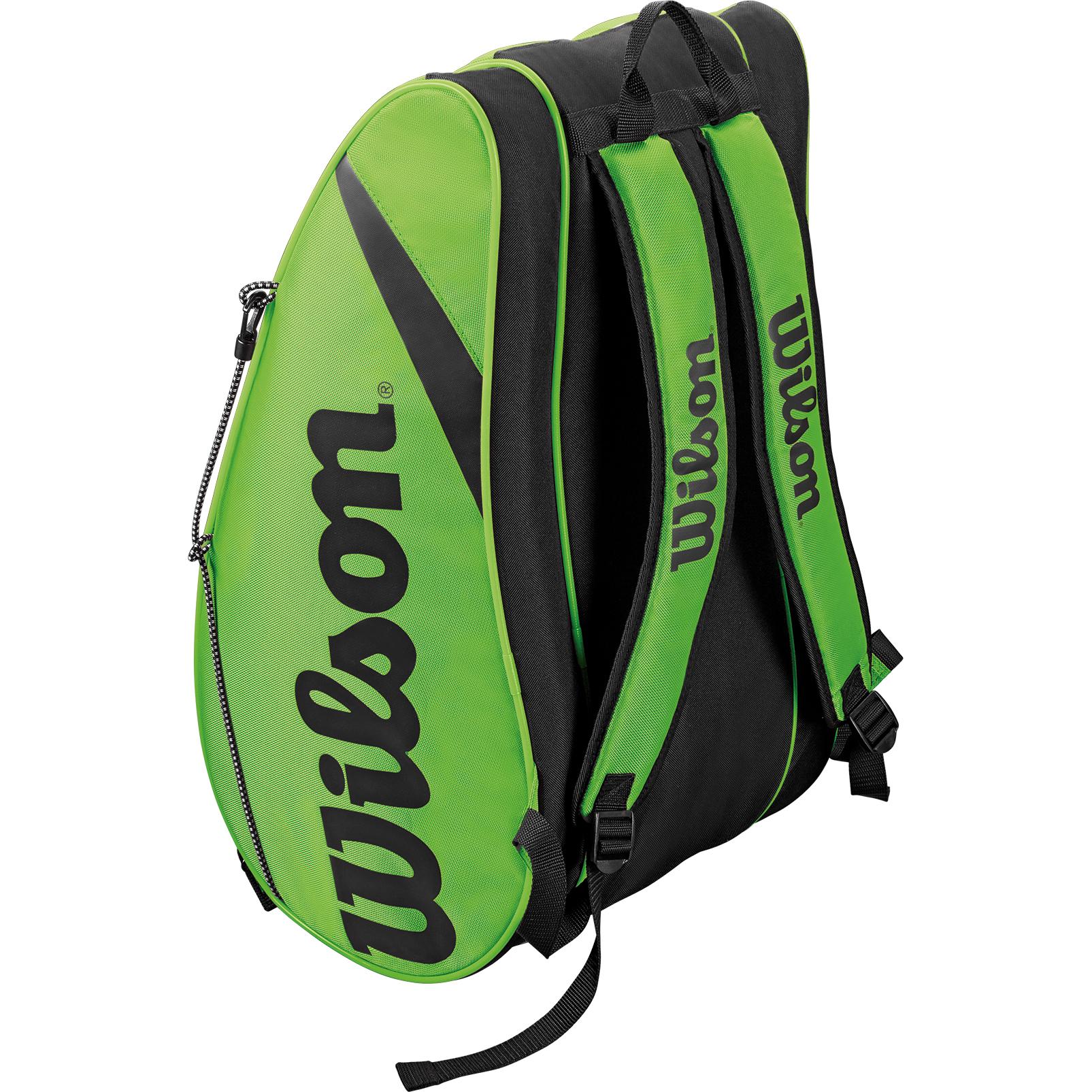 Wilson Rak Pak 6 Racket Padel Bag - Green/Black - Tennisnuts.com