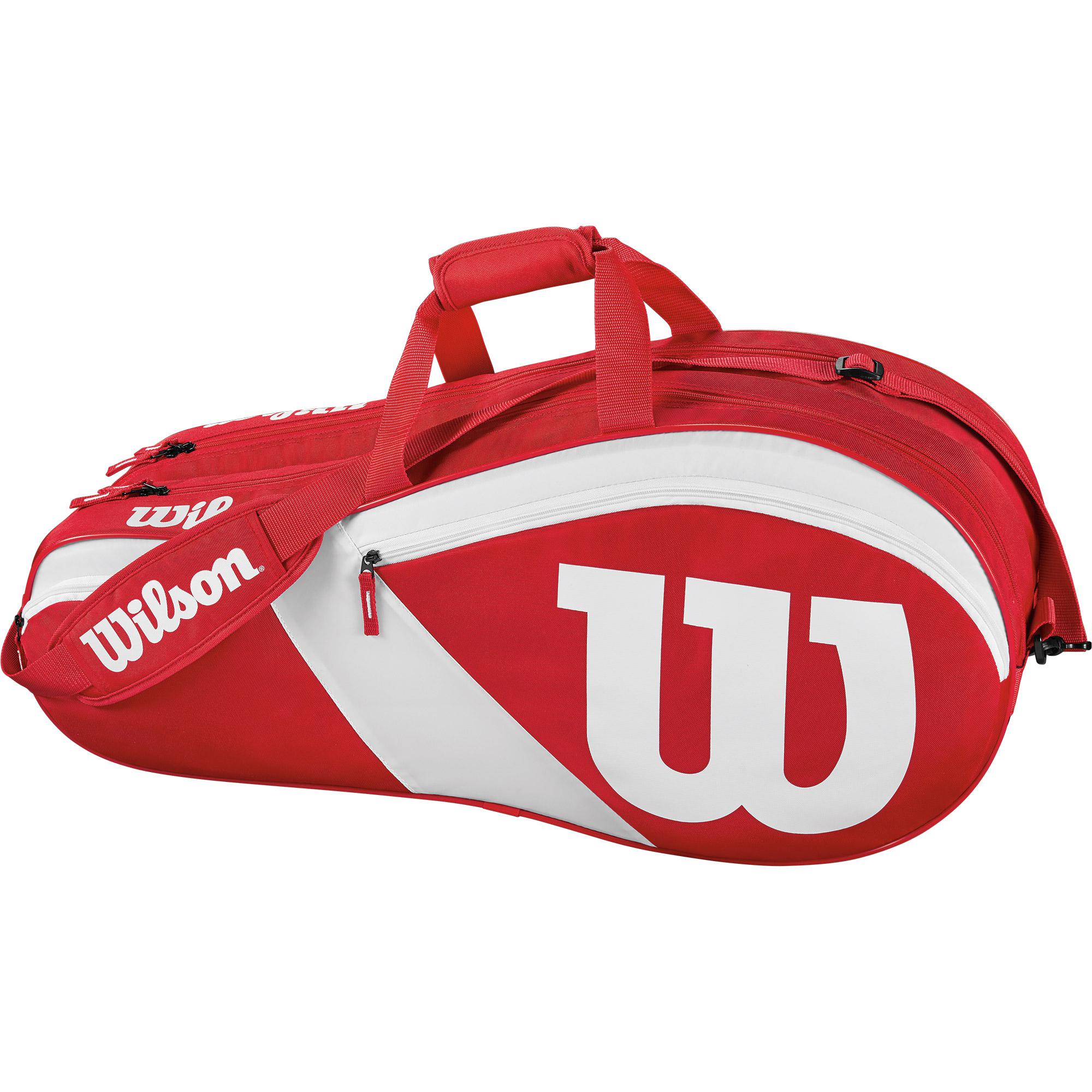 Wilson Match III 6 Pack Bag - Red - Tennisnuts.com