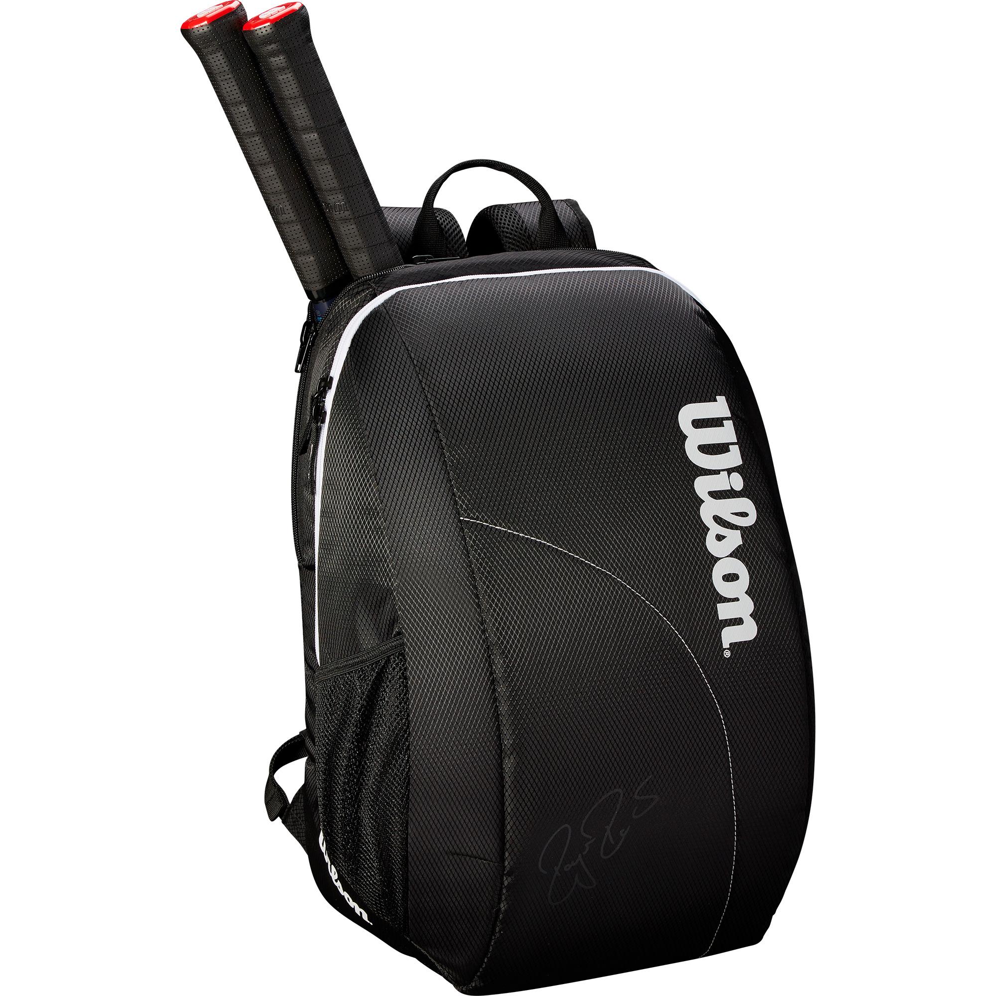 Wilson Federer Team Backpack - Black/White - Tennisnuts.com