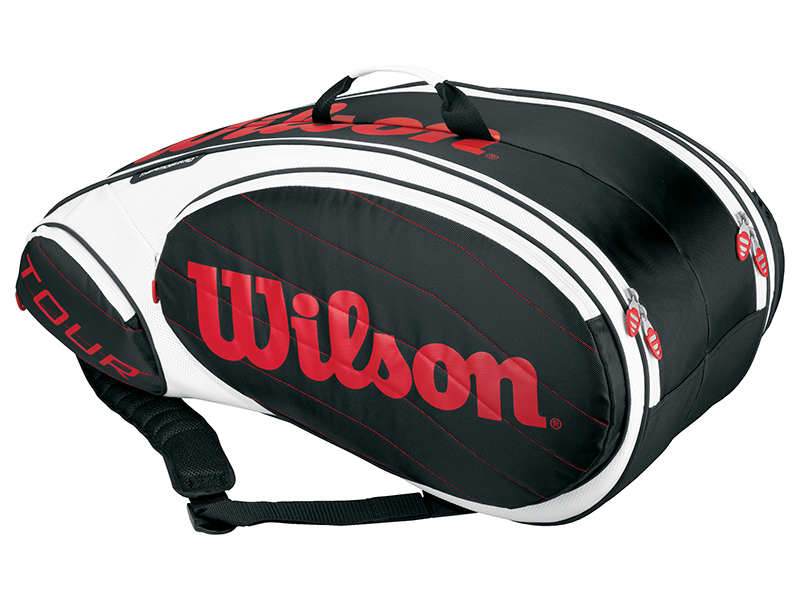 Wilson Tour Steam 9 Pack Bag - Black/Red - Tennisnuts.com