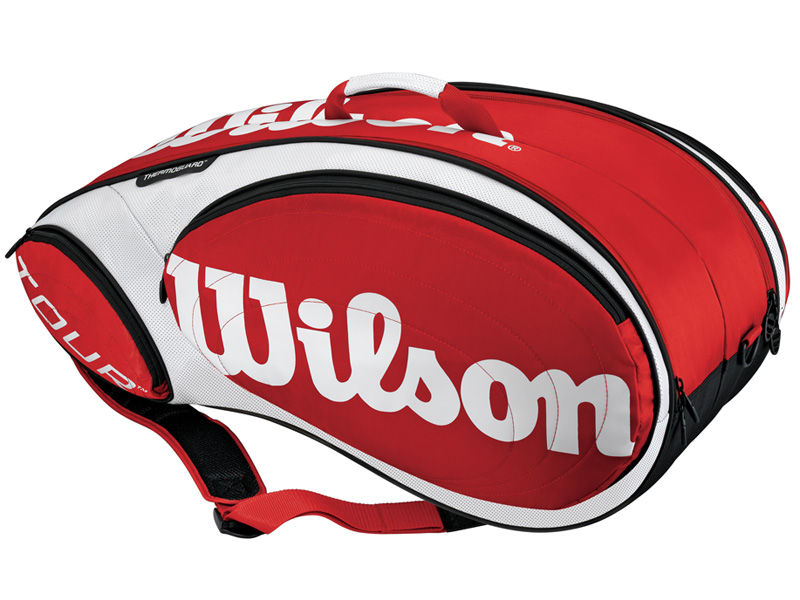 Wilson Tour Red/White 9 Pack Bag (Thermoguard) - Tennisnuts.com