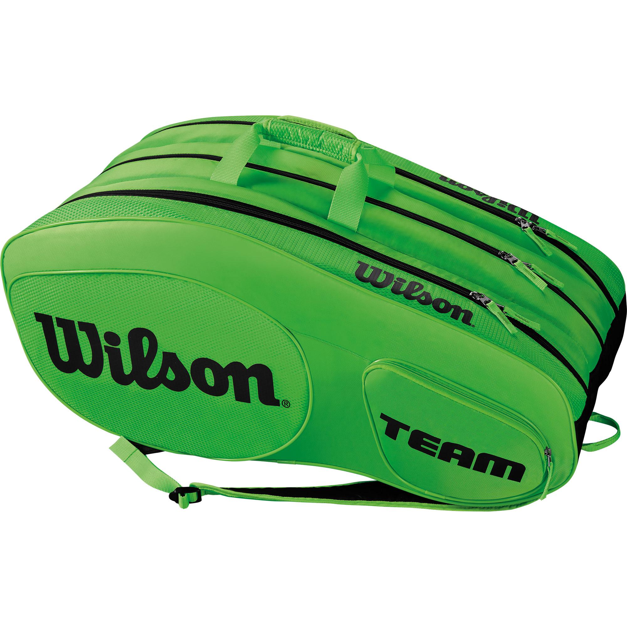 Wilson Team III 12 Racket Bag - Green/Black - Tennisnuts.com