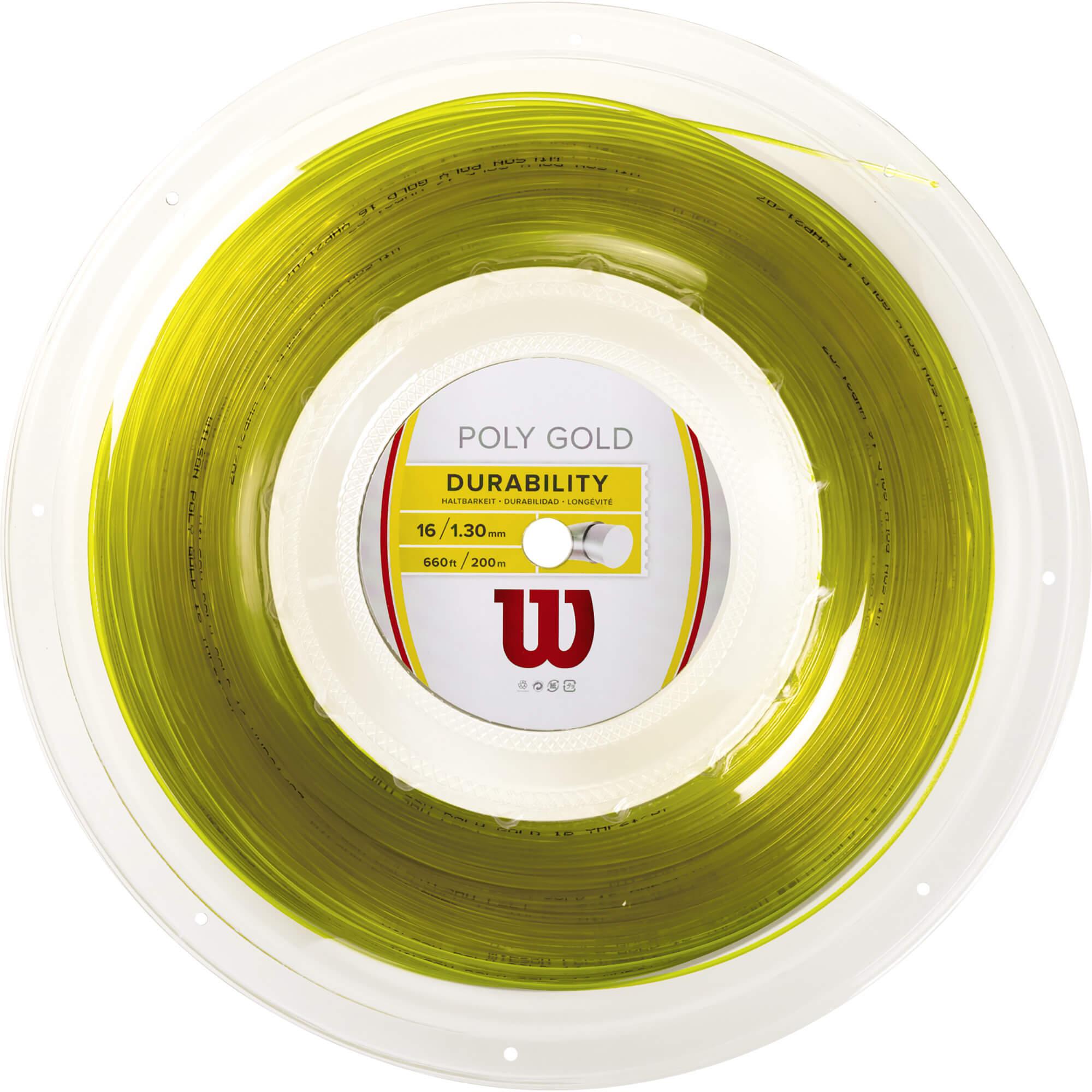 Wilson Poly Gold 200m Tennis String Reel - Tennisnuts.com