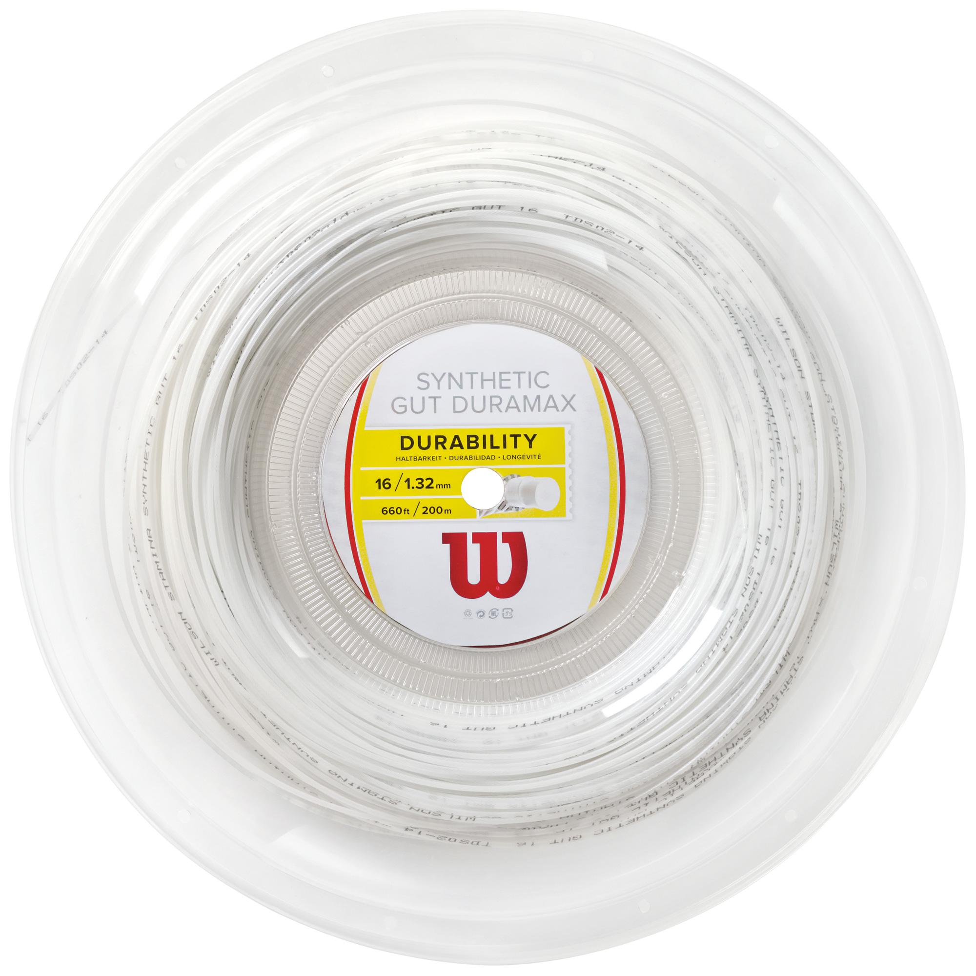 Wilson Synthetic Gut Duramax 200m Tennis String Reel - White ...