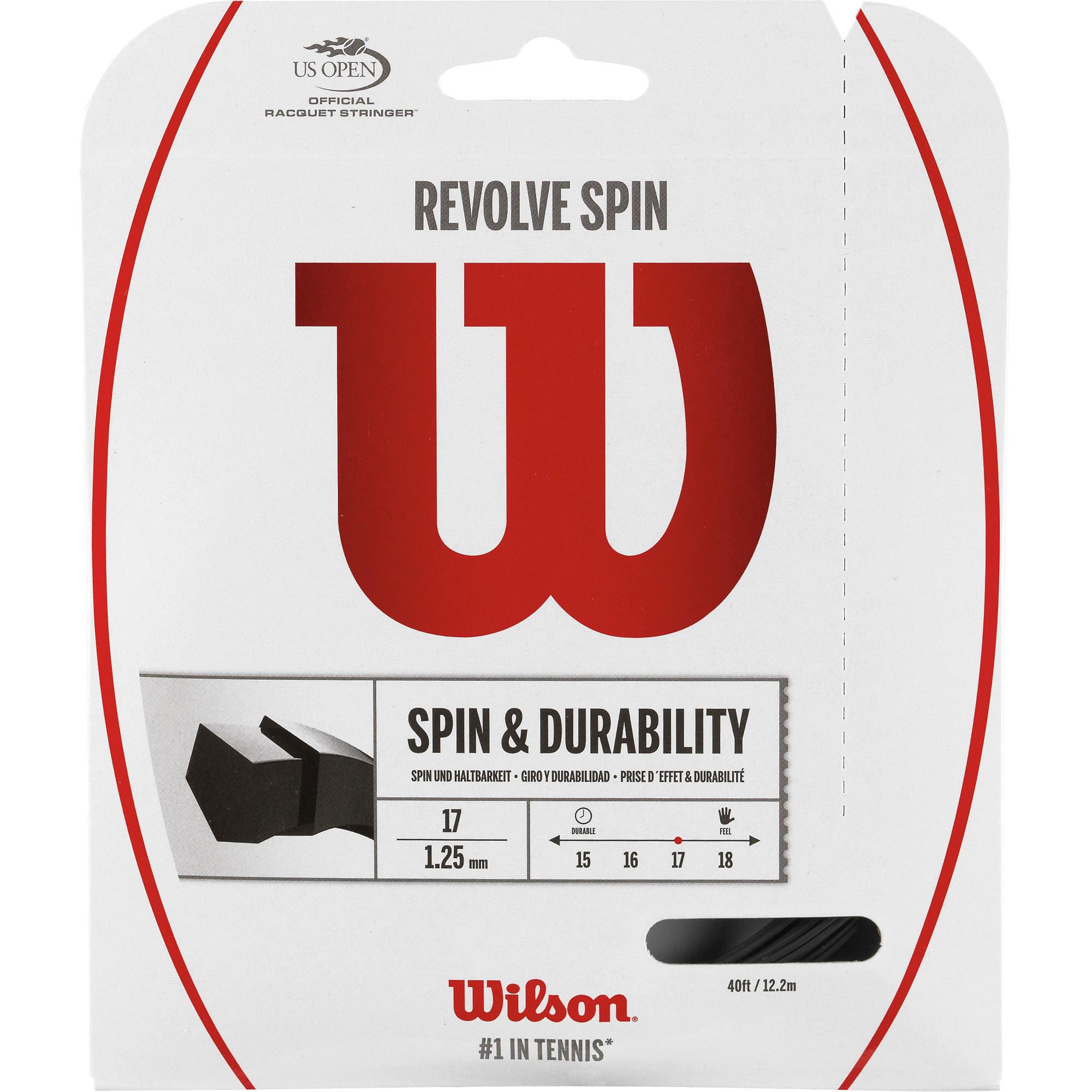 Wilson Revolve Spin Tennis String Set - Black - Tennisnuts.com