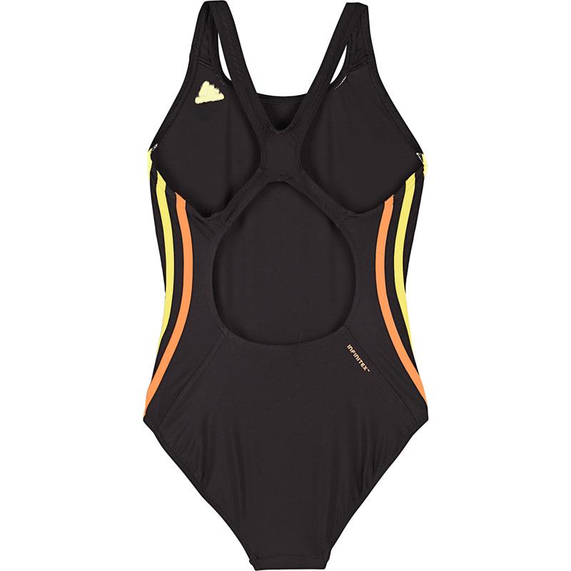 Adidas Womens 3-Stripes Authentic One-piece Swimsuit - Dark Grey ...