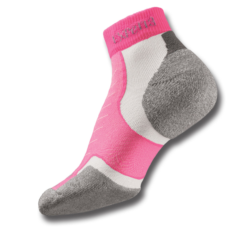Thorlo Experia Mini Crew Socks - Electric Pink - Tennisnuts.com