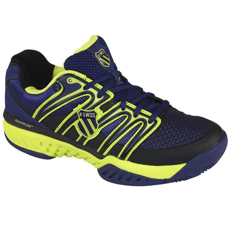 K-Swiss Mens BigShot Tennis Shoes - Navy/Optic Yellow - Tennisnuts.com