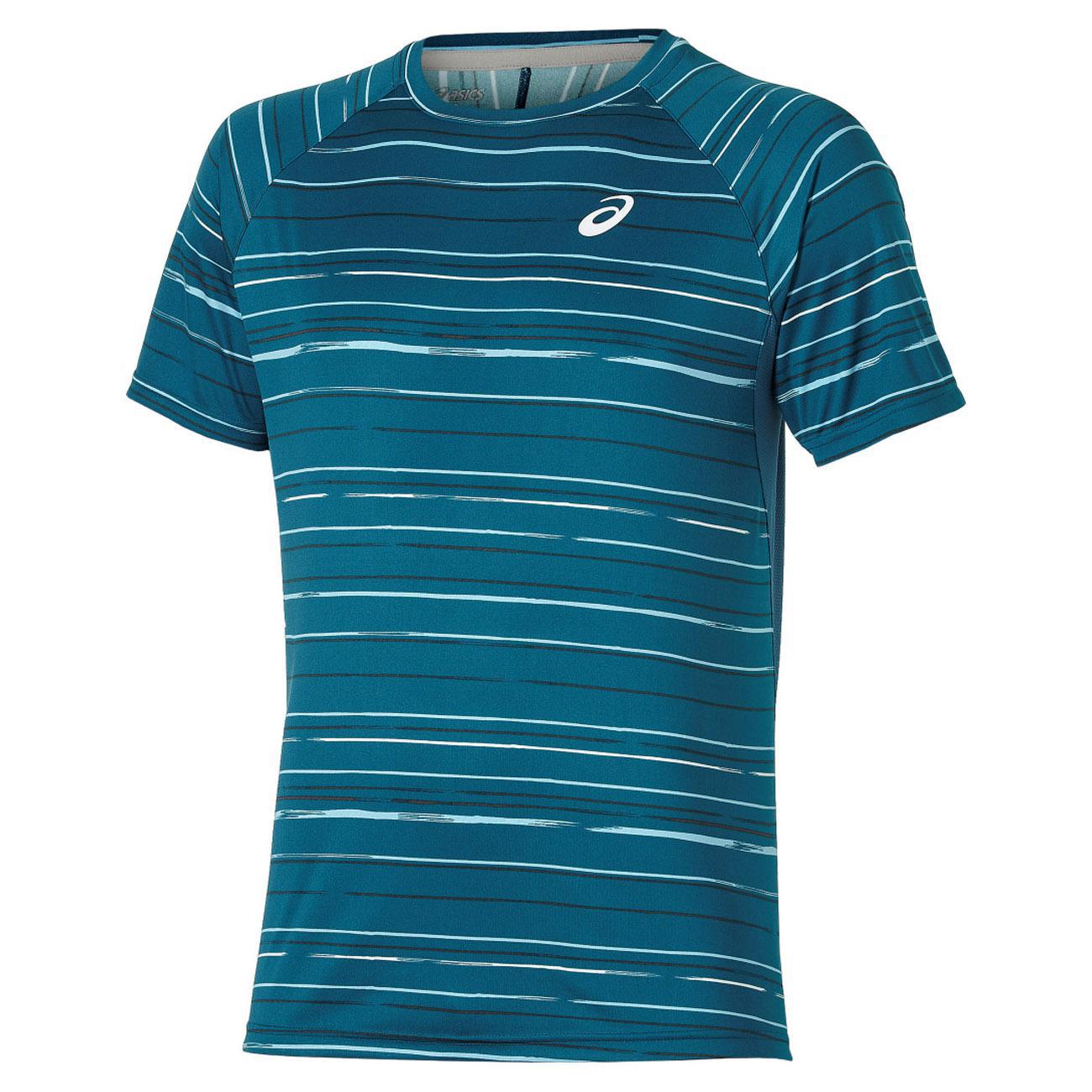 Asics Mens Club Graphic Short Sleeve Tee - Mosaic Blue - Tennisnuts.com