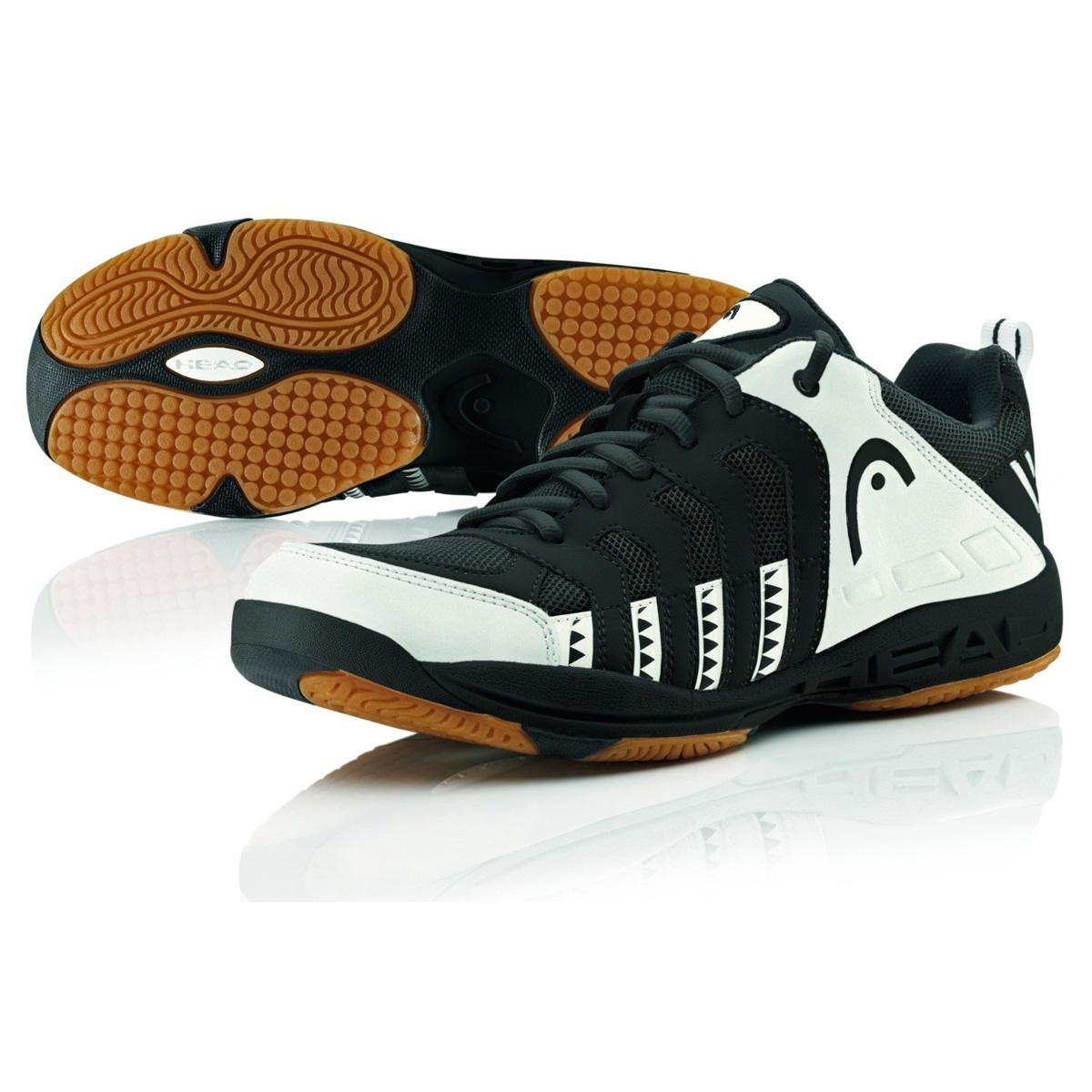 Head Mens Evolution Indoor Shoes - Black/White - Tennisnuts.com