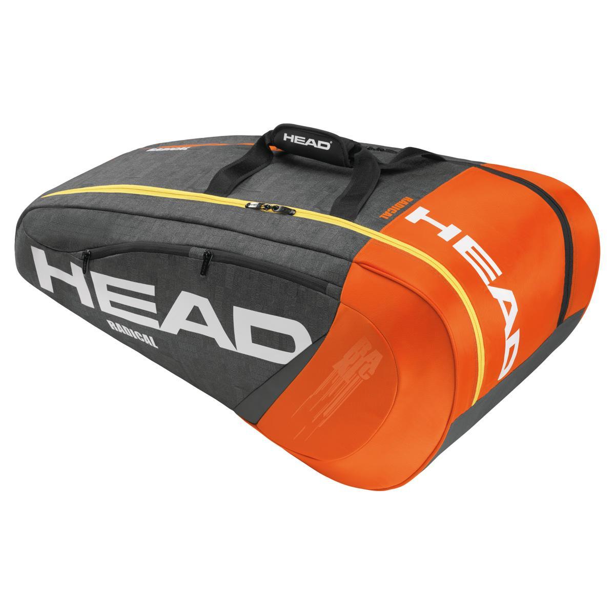 Head Radical Supercombi Tennis Bag - Grey/Orange - Tennisnuts.com