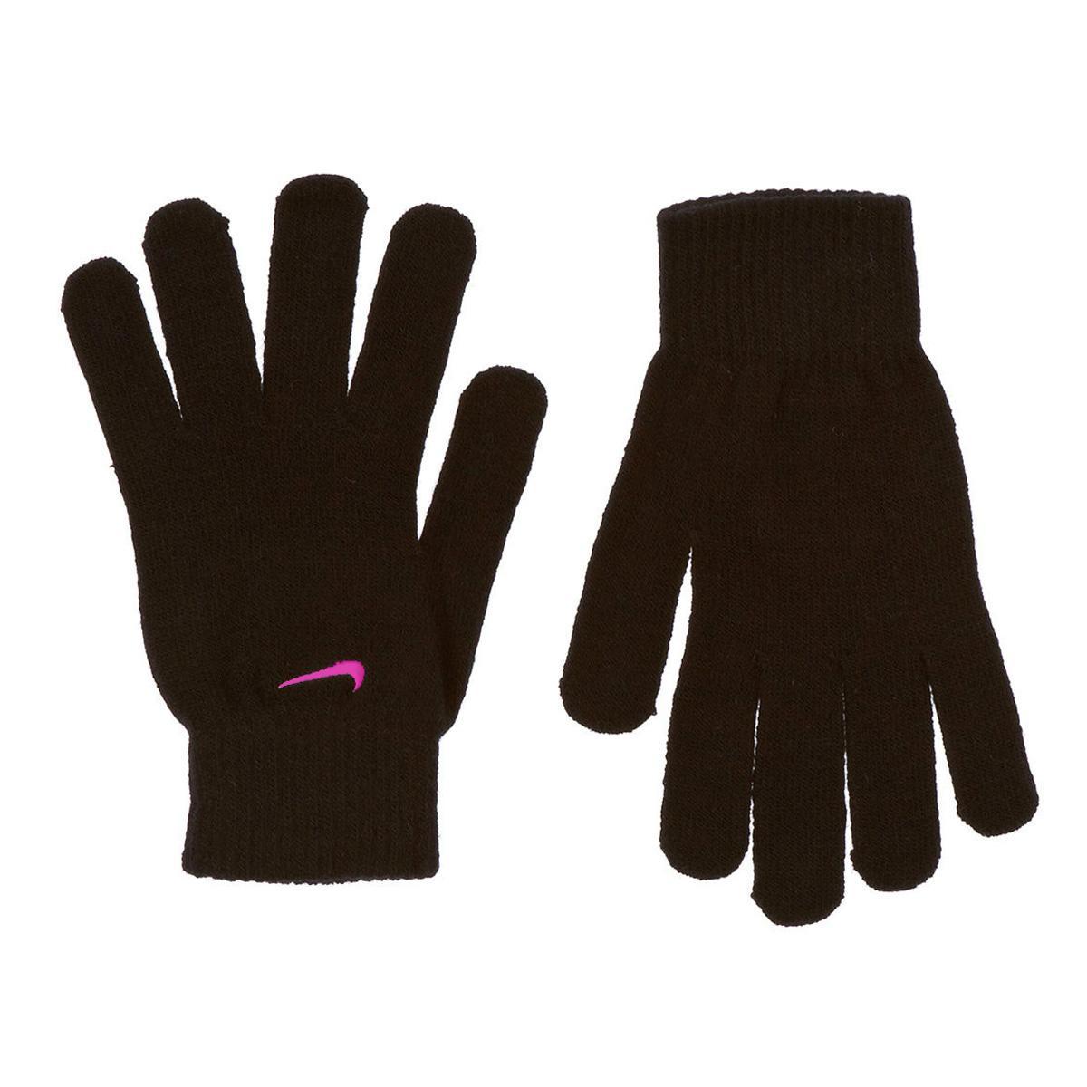 Nike Knitted Gloves - Black/Atomic Pink - Tennisnuts.com