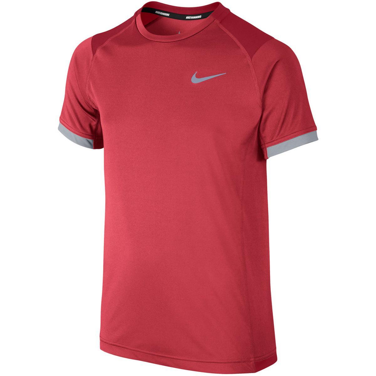 Nike Boys Miler Running SS Crew - Gym Red/Reflective Silver ...
