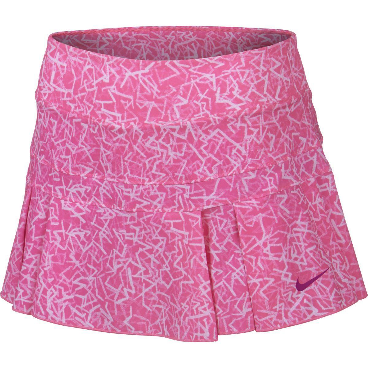 Nike Womens Victory Printed Skort - Pink Pow/White - Tennisnuts.com