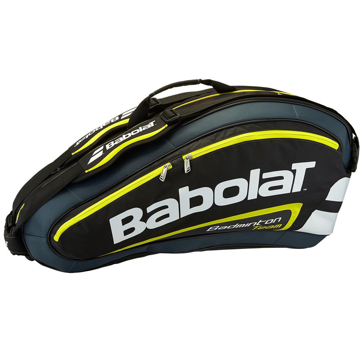 Babolat Team Line 8 Racket Badminton Bag - Black/Yellow - Tennisnuts.com