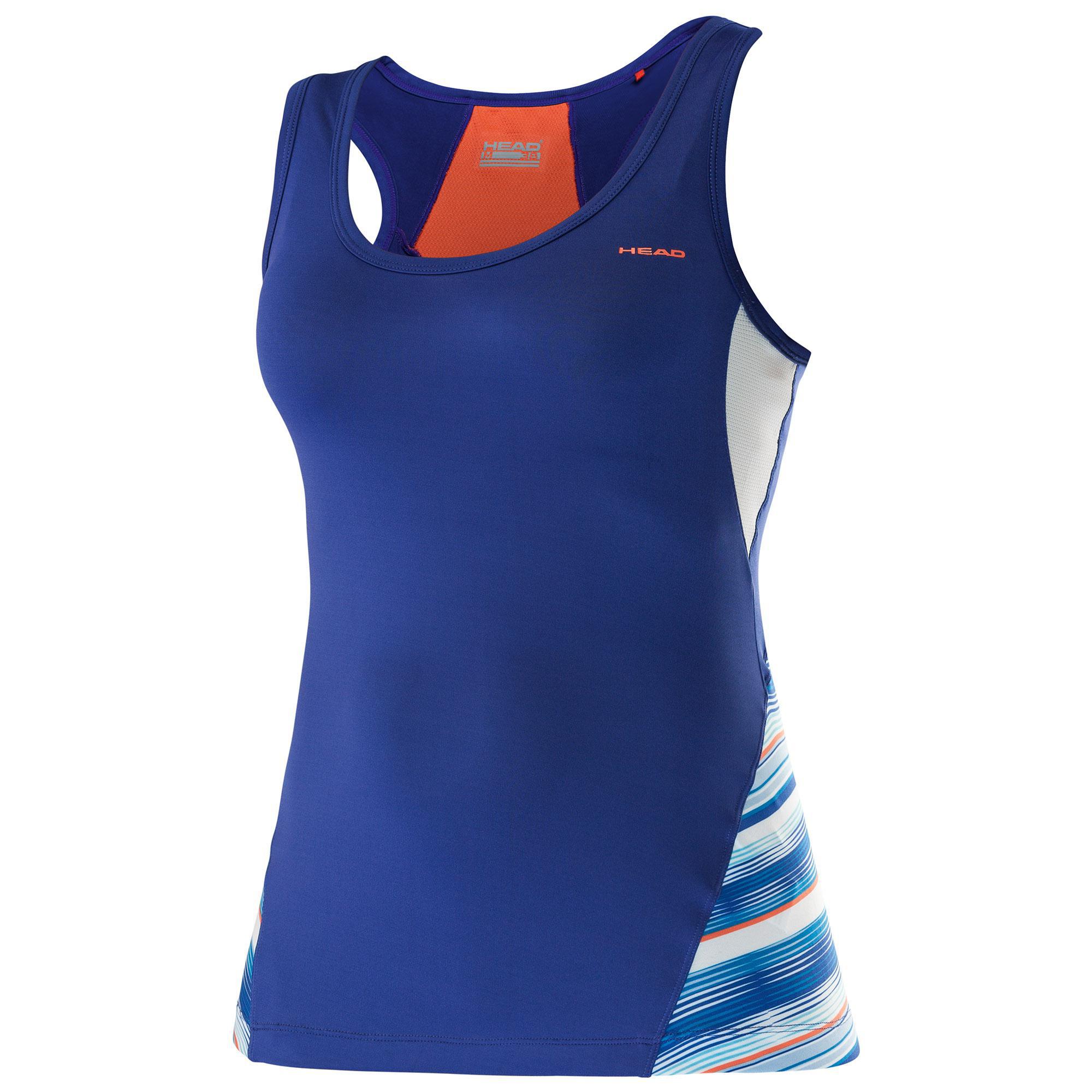 Head Womens Ali Tank Top - Turquoise/Coral - Tennisnuts.com