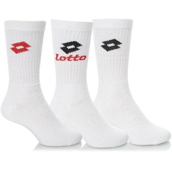 Lotto 3 Pack Sport Socks - White - Tennisnuts.com