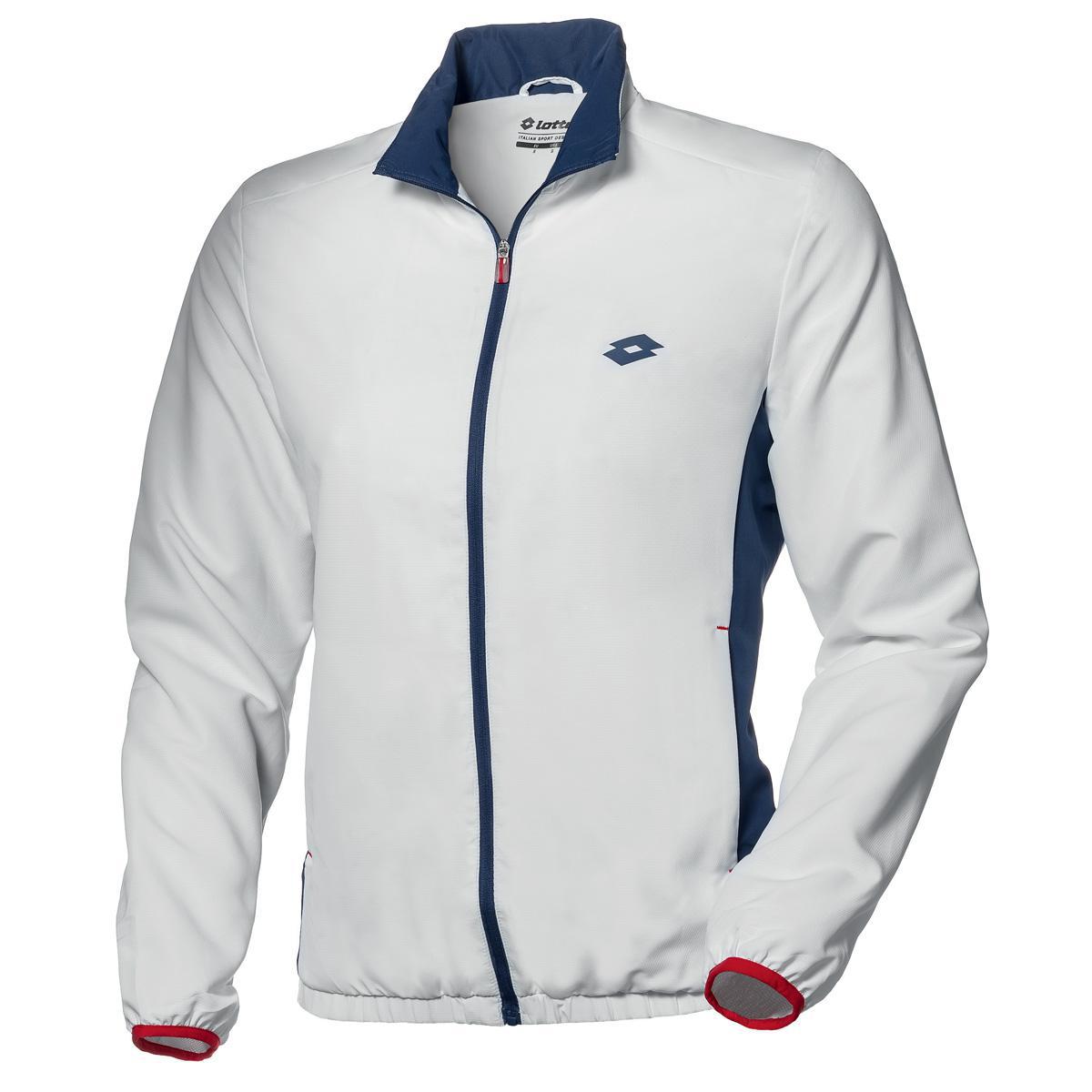 Lotto Womens Piper Tracksuit - White/Navy - Tennisnuts.com